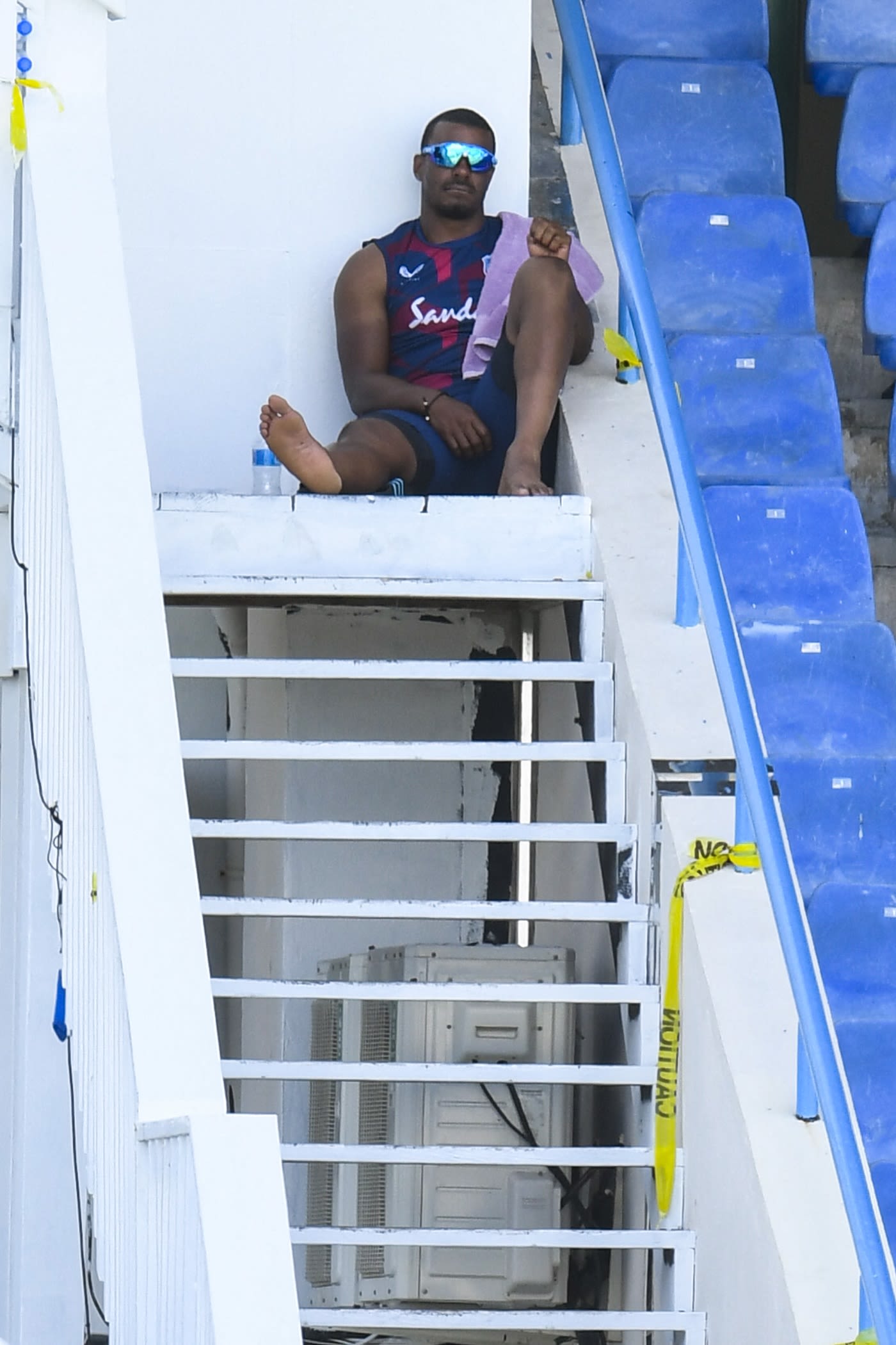 Vantage point: Shannon Gabriel watches the game unfold | ESPNcricinfo.com