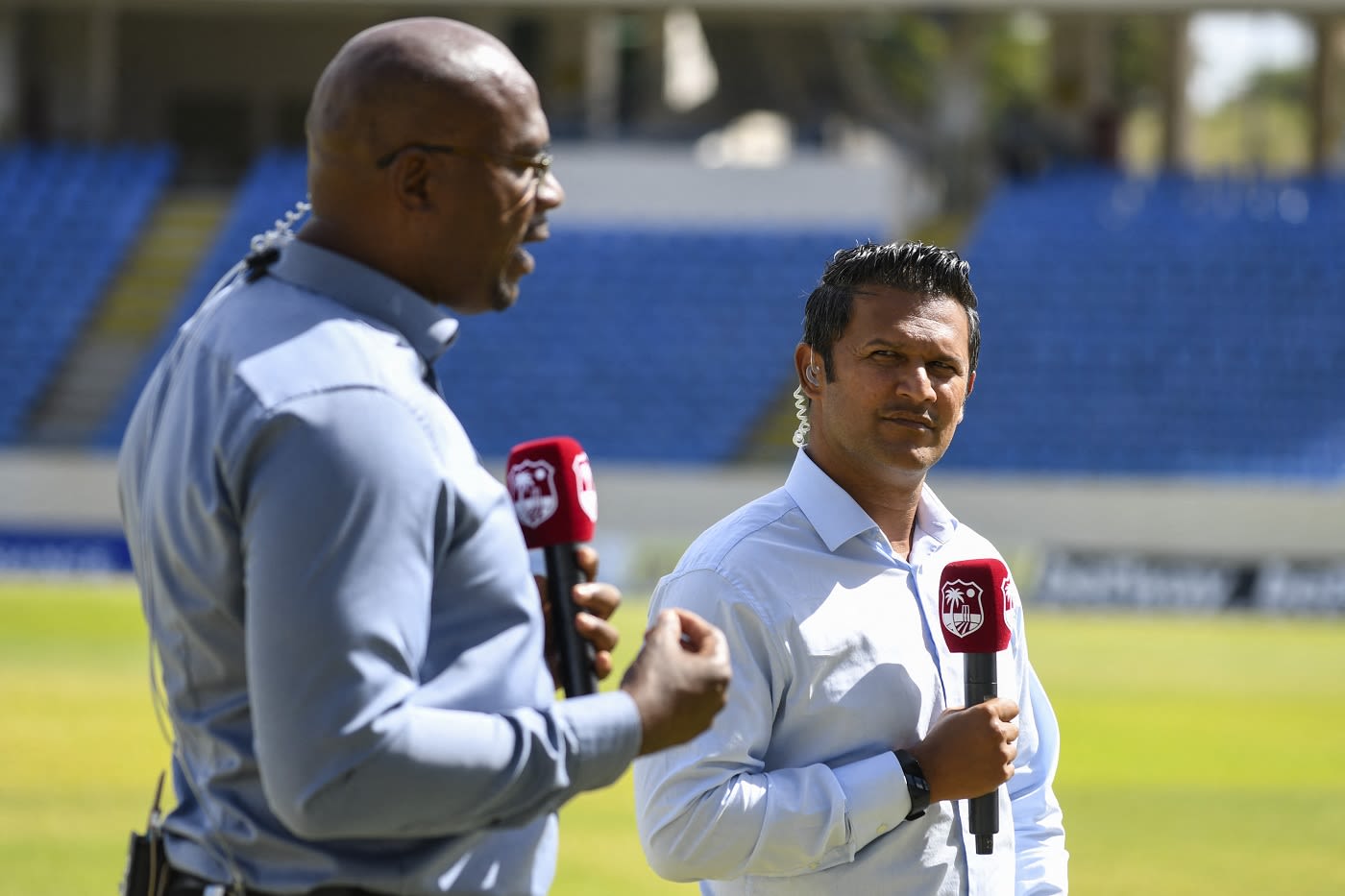 Daren Ganga and Ian Bishop are part of the broadcast team ...