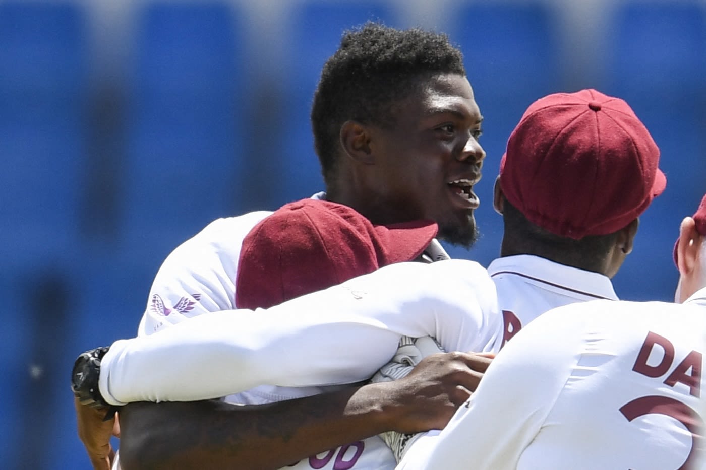 Alzarri Joseph celebrates Dimuth Karunartne's wicket | ESPNcricinfo.com