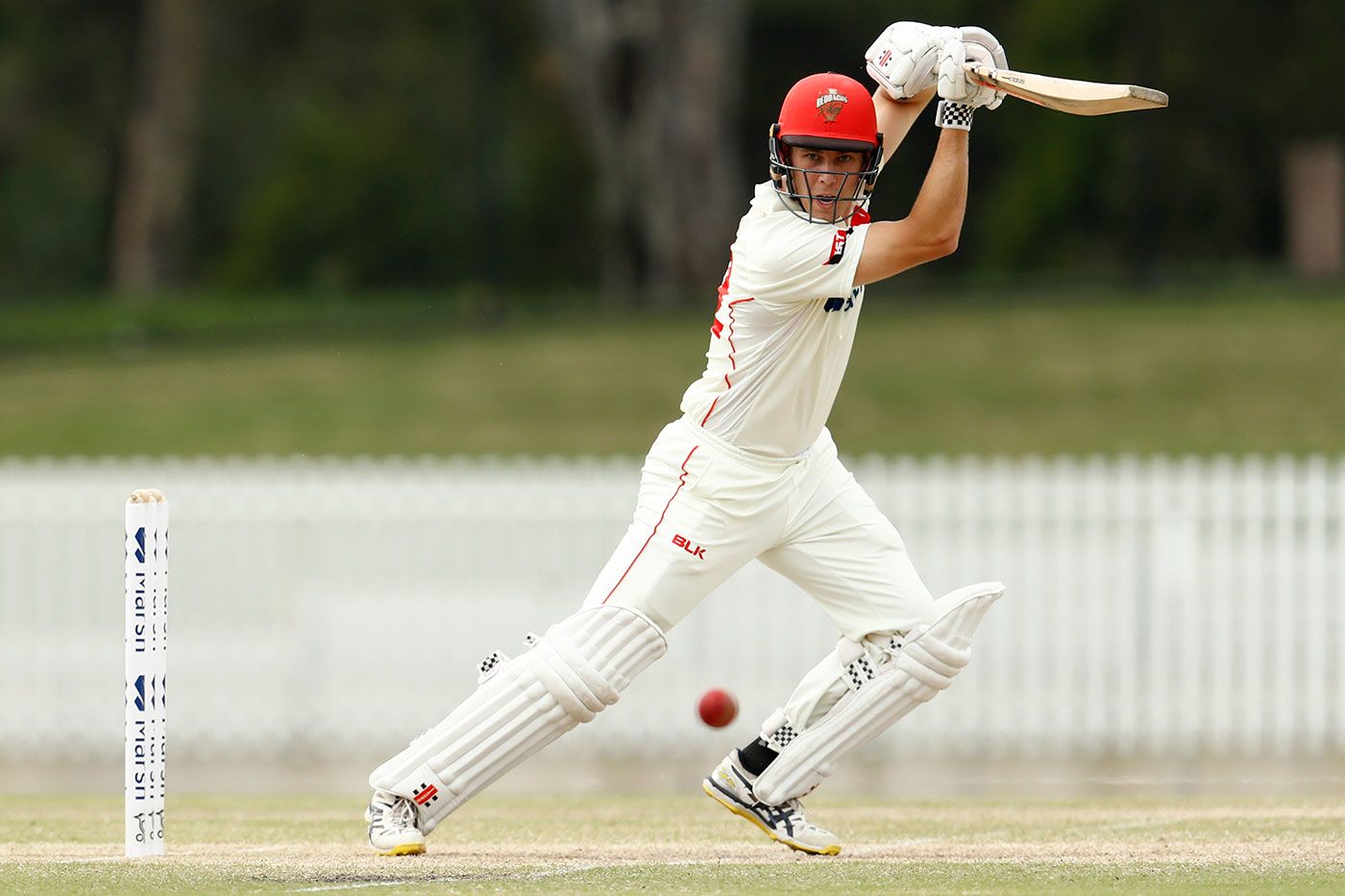 Henry Hunt drives during his century | ESPNcricinfo.com