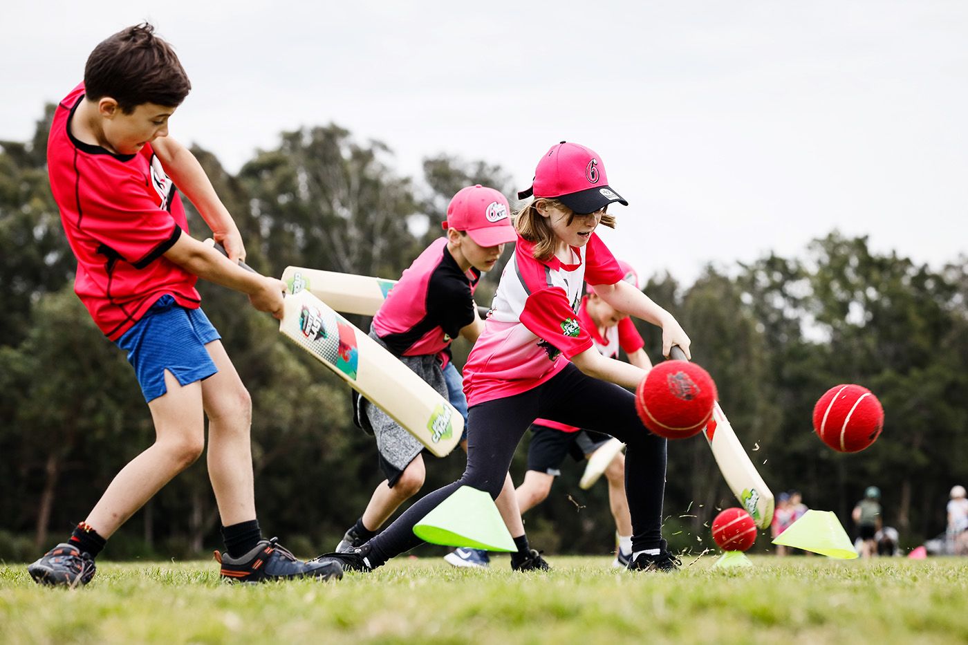 Kids play cricket during the Cumberland Regional School Holiday Program ...