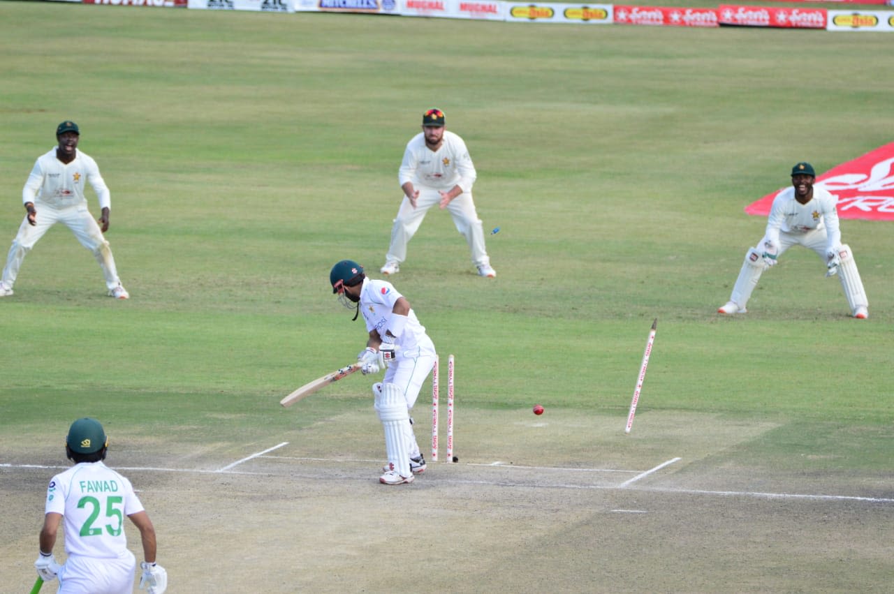 Mohammad Rizwan loses his stumps to Blessing Muzarabani | ESPNcricinfo.com