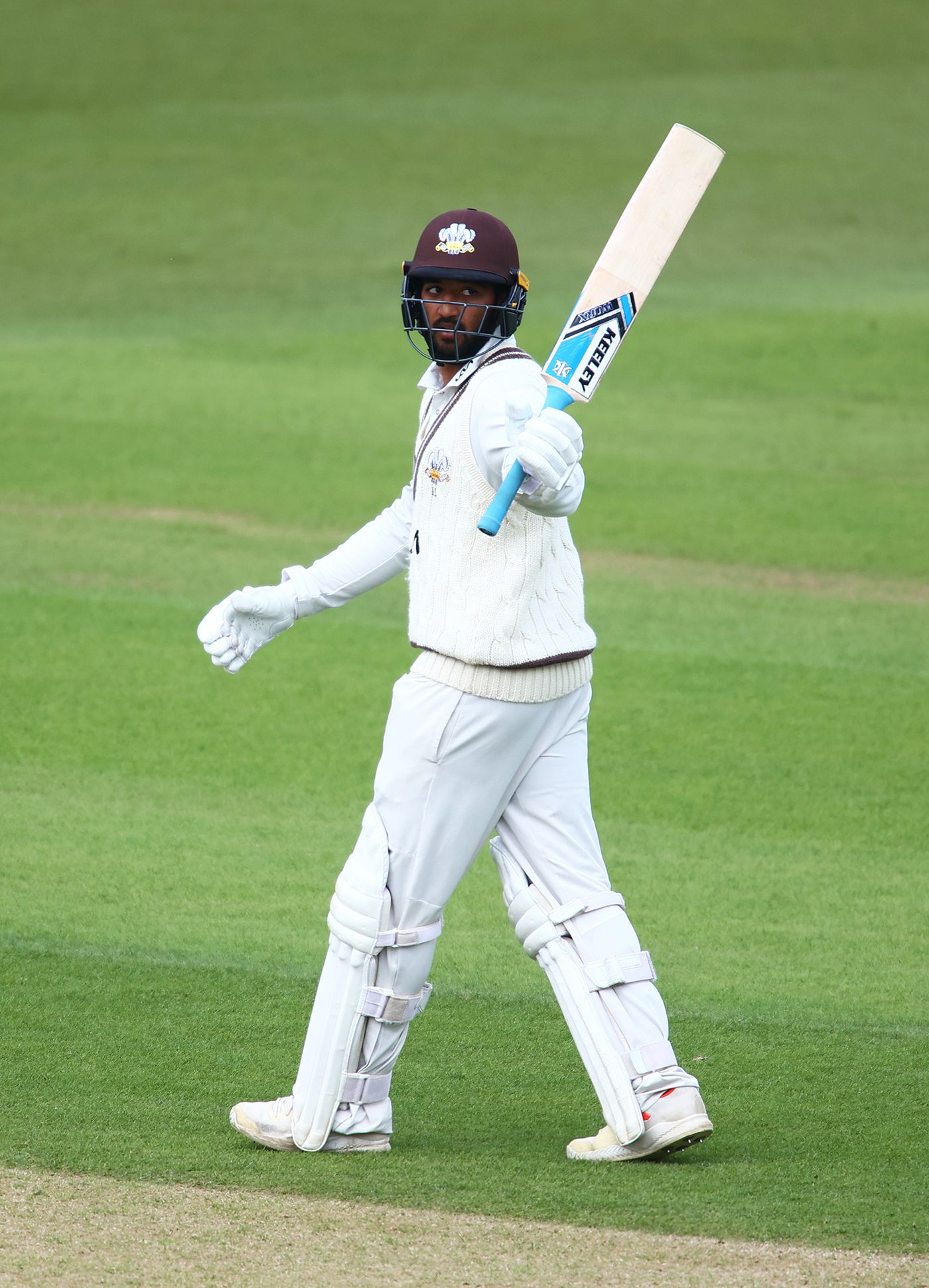 Ryan Patel celebrates reaching his fifty | ESPNcricinfo.com