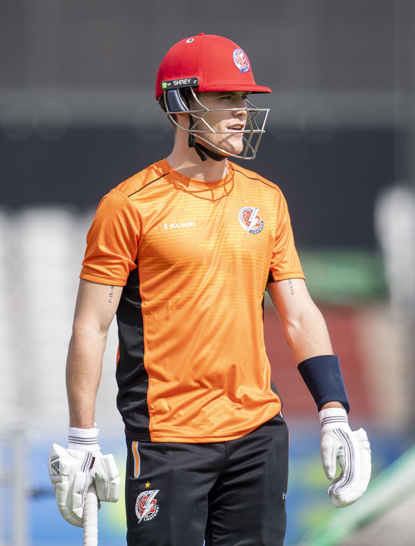 Finn Allen in the Lancashire nets at Emirates Old Trafford ...