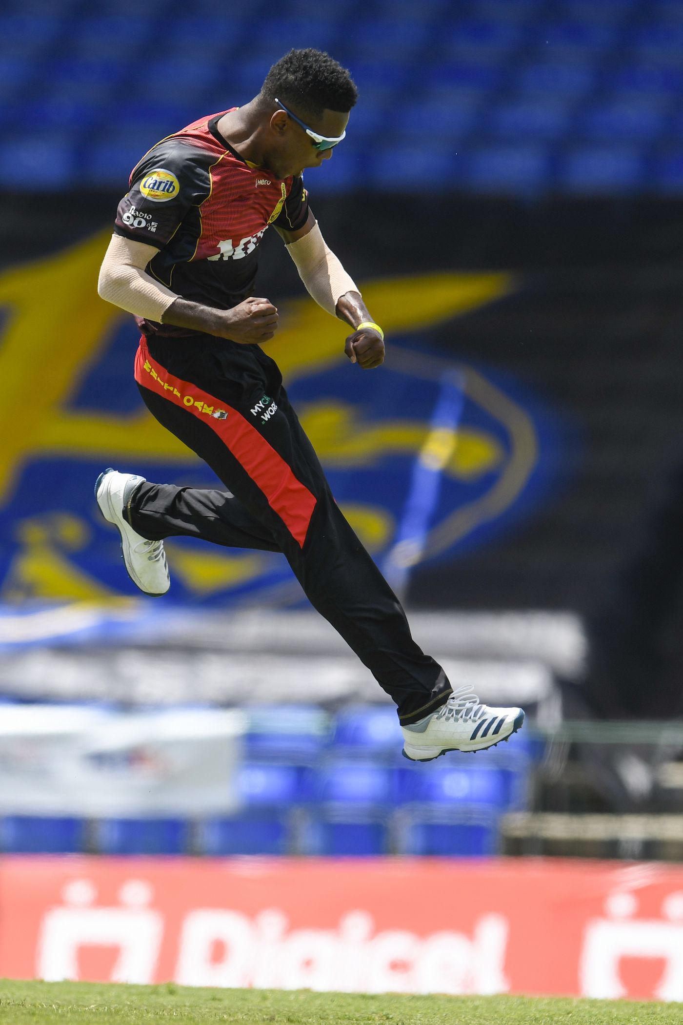 Akeal Hosein celebrates a wicket | ESPNcricinfo.com