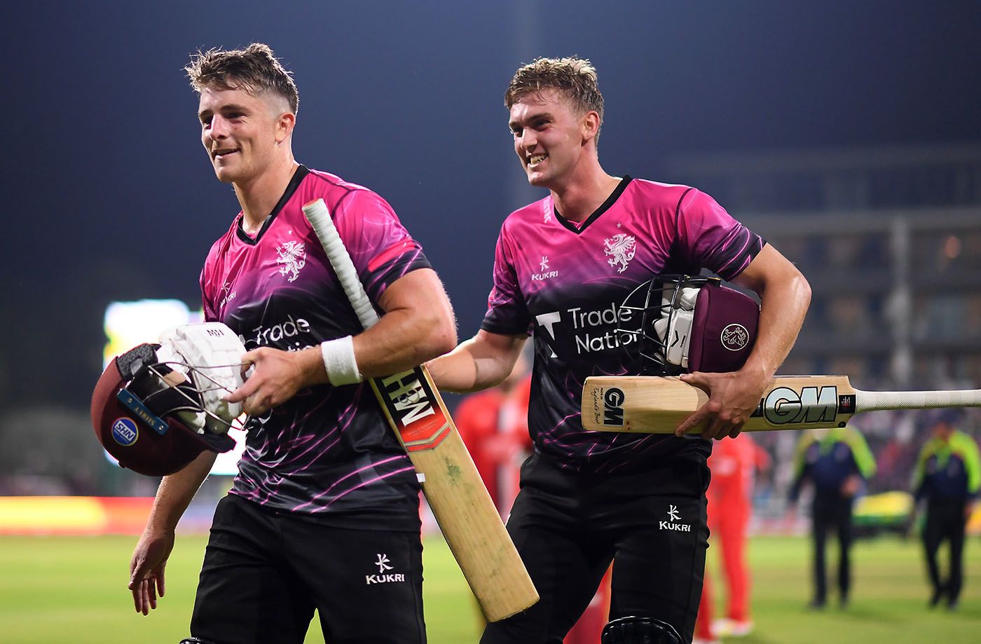 Tom Abell and Tom Lammonby walk off in celebratory mood | ESPNcricinfo.com