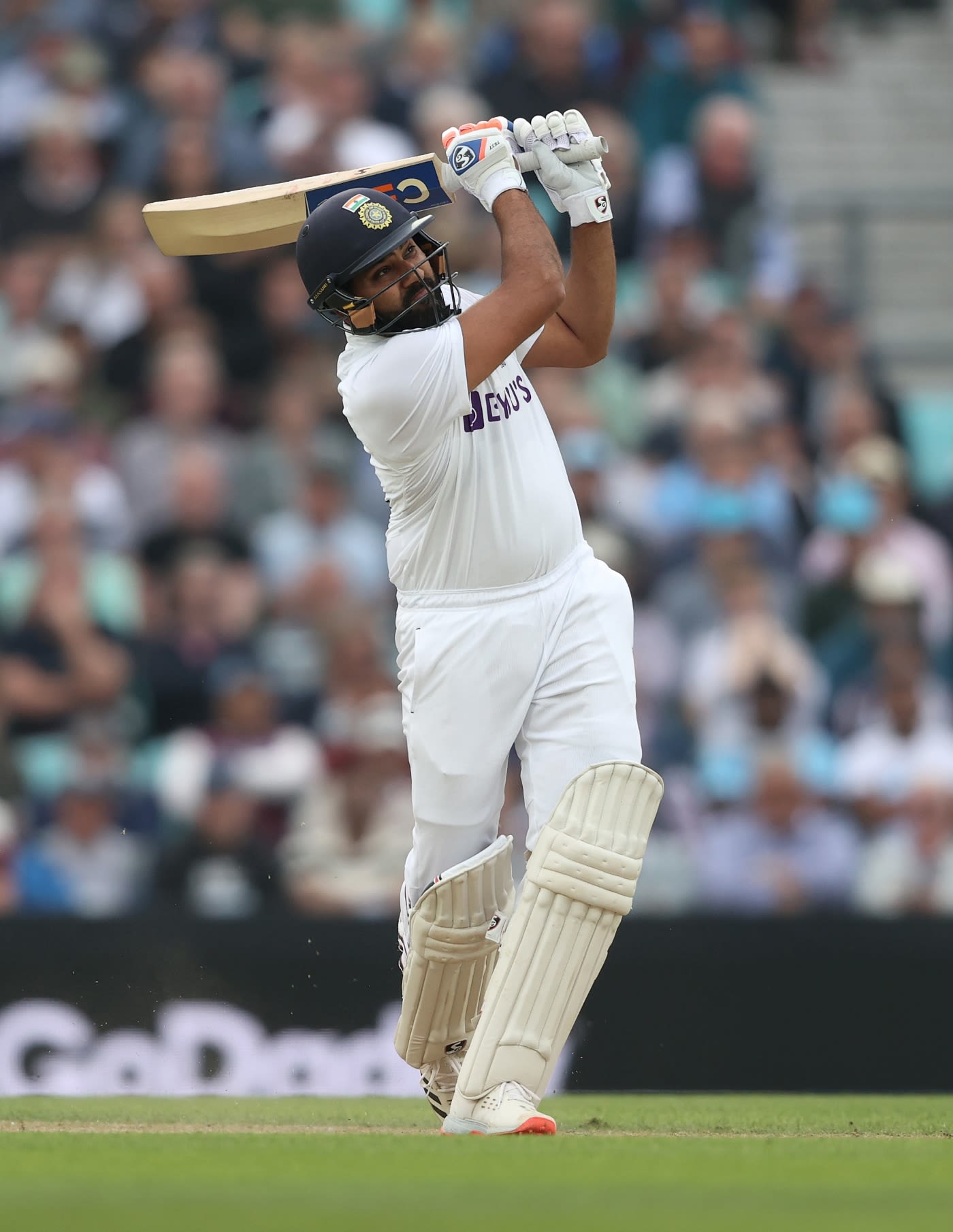 Rohit Sharma deposited one in the stands at long-on to get to his ...