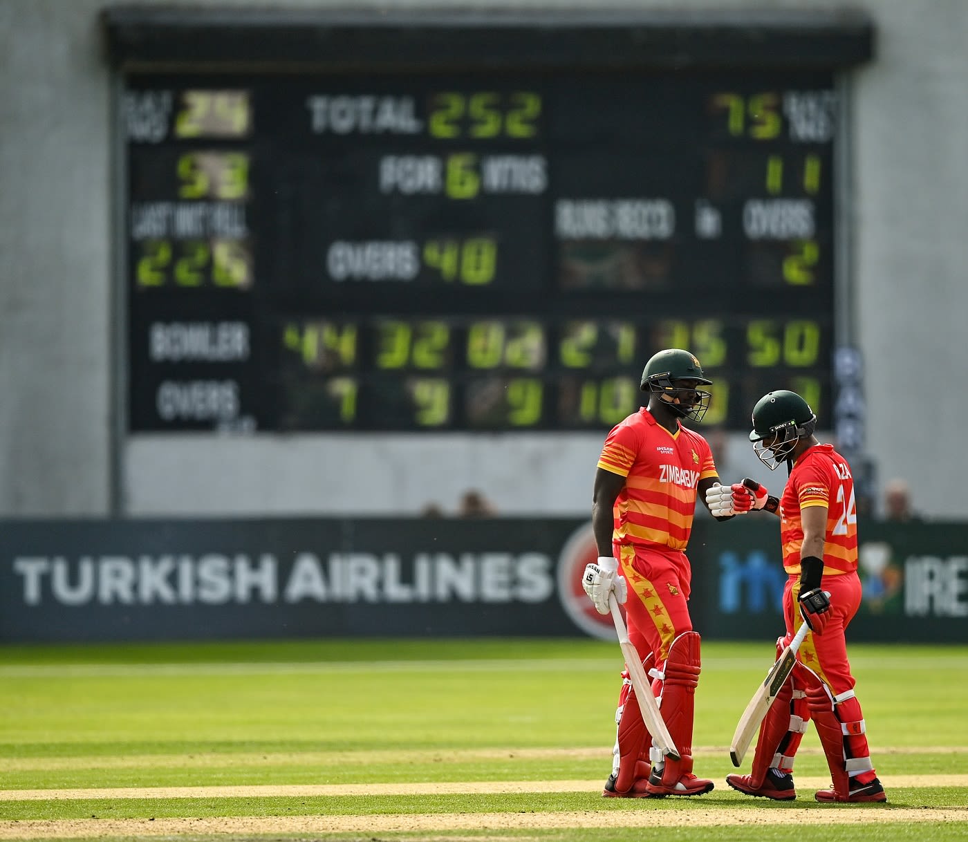 Luke Jongwe and Sikandar Raza during their partnership | ESPNcricinfo.com