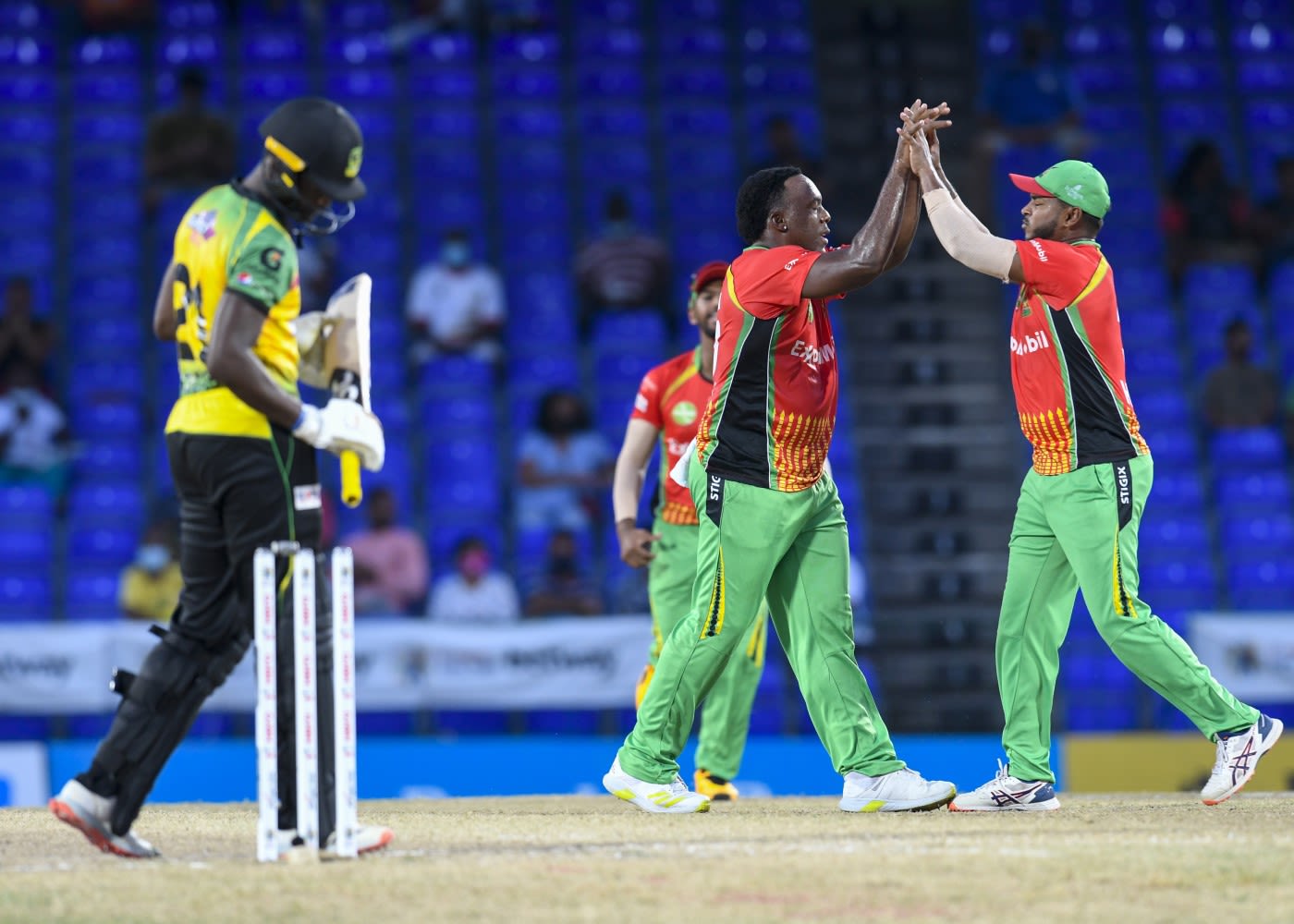 Odean Smith celebrates a wicket | ESPNcricinfo.com