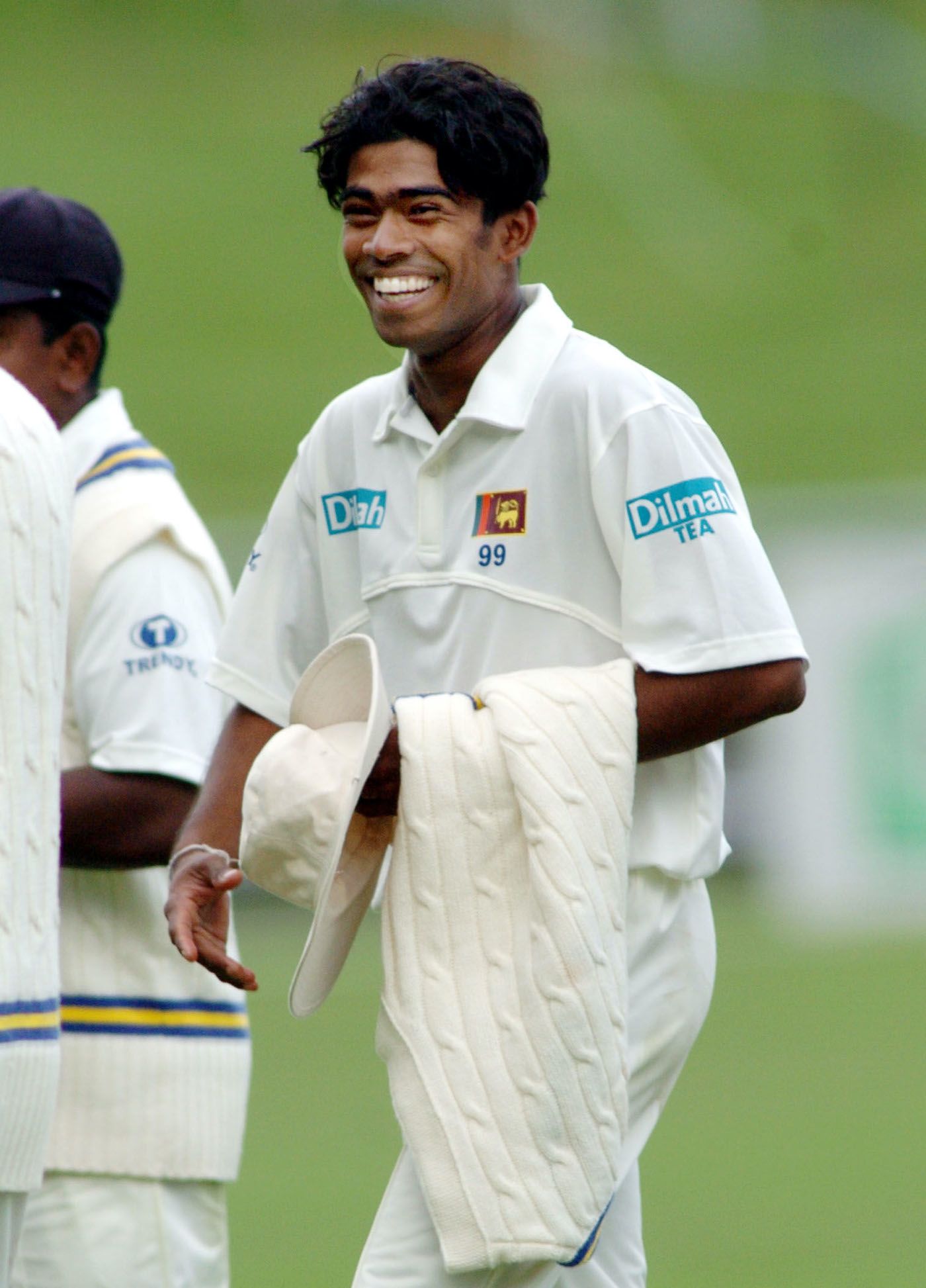 Lasith Malinga is all smiles after he took his first five-wicket haul ...