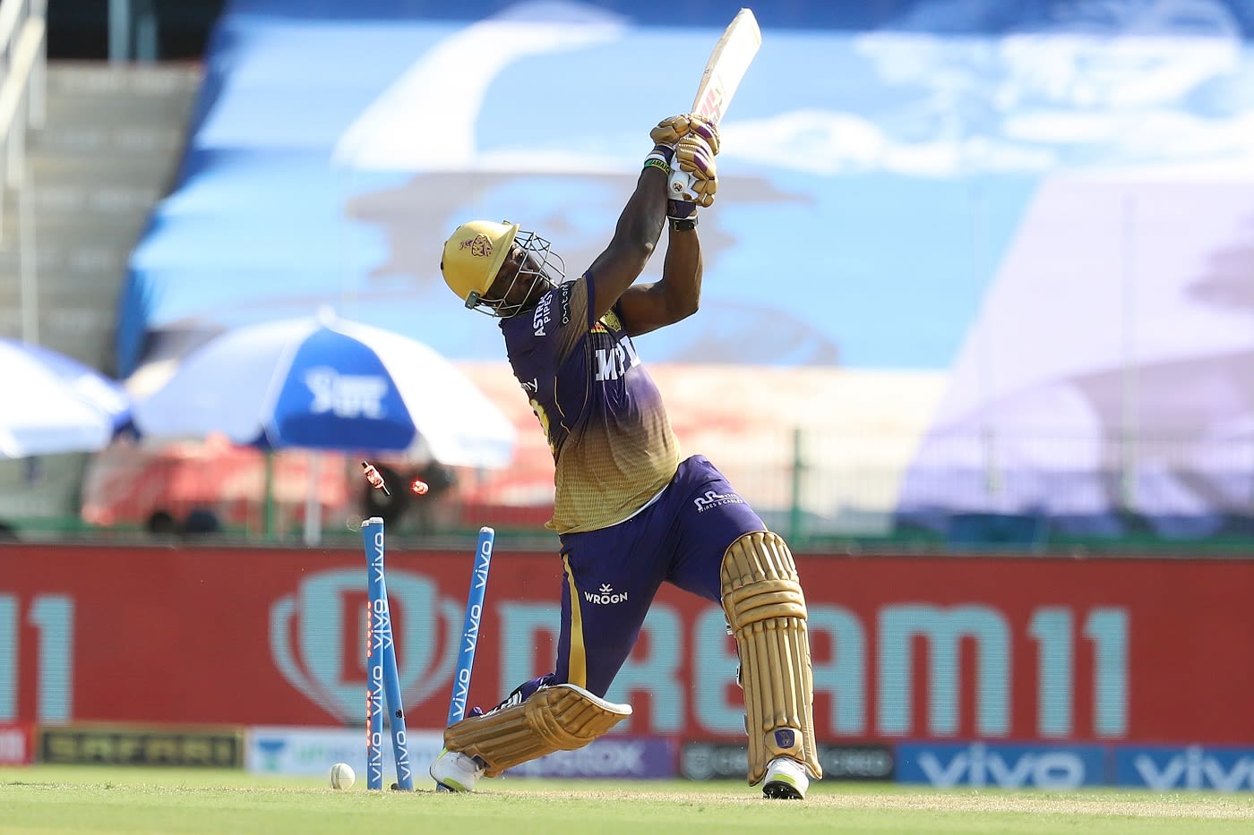 Andre Russell is bowled | ESPNcricinfo.com