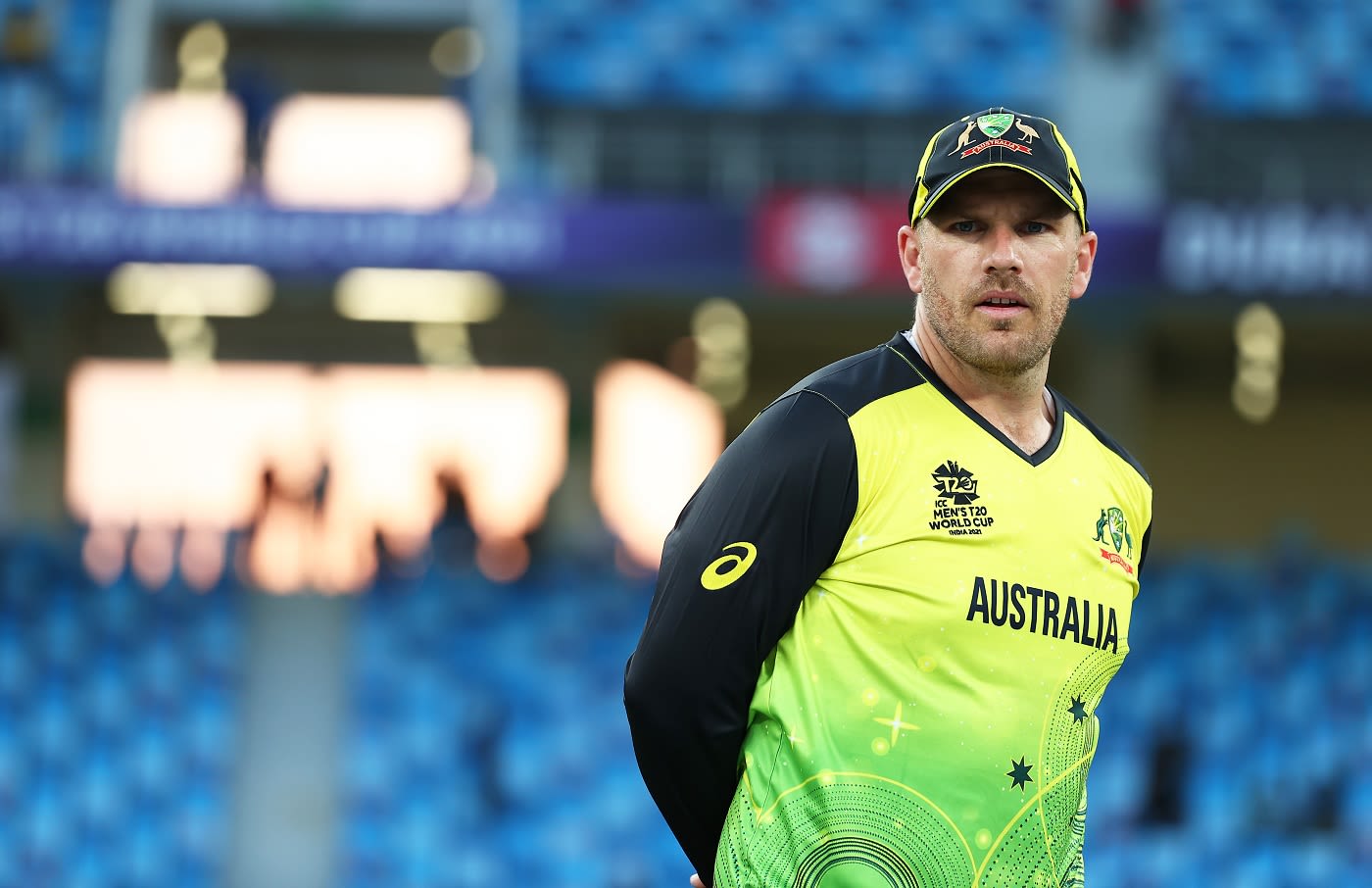 What's on your mind: Aaron Finch wears a look of curiosity at the toss ...