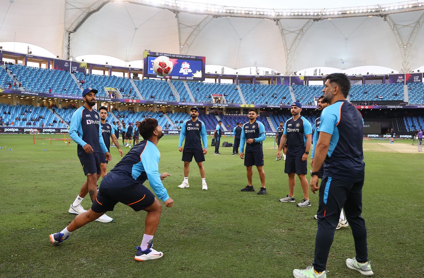 MS Dhoni joins the players for a game of football | ESPNcricinfo.com