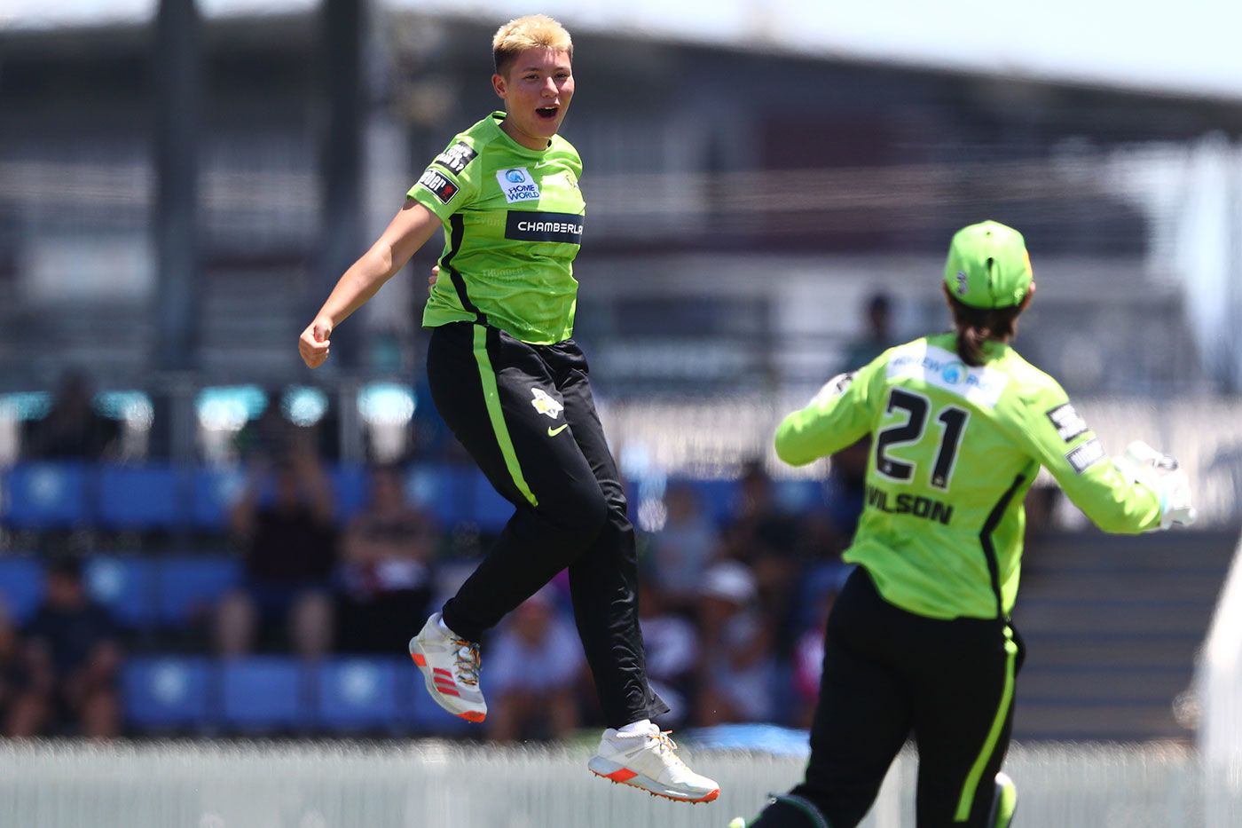 Izzy Wong produced a wonderful delivery to remove Ash Gardner ...