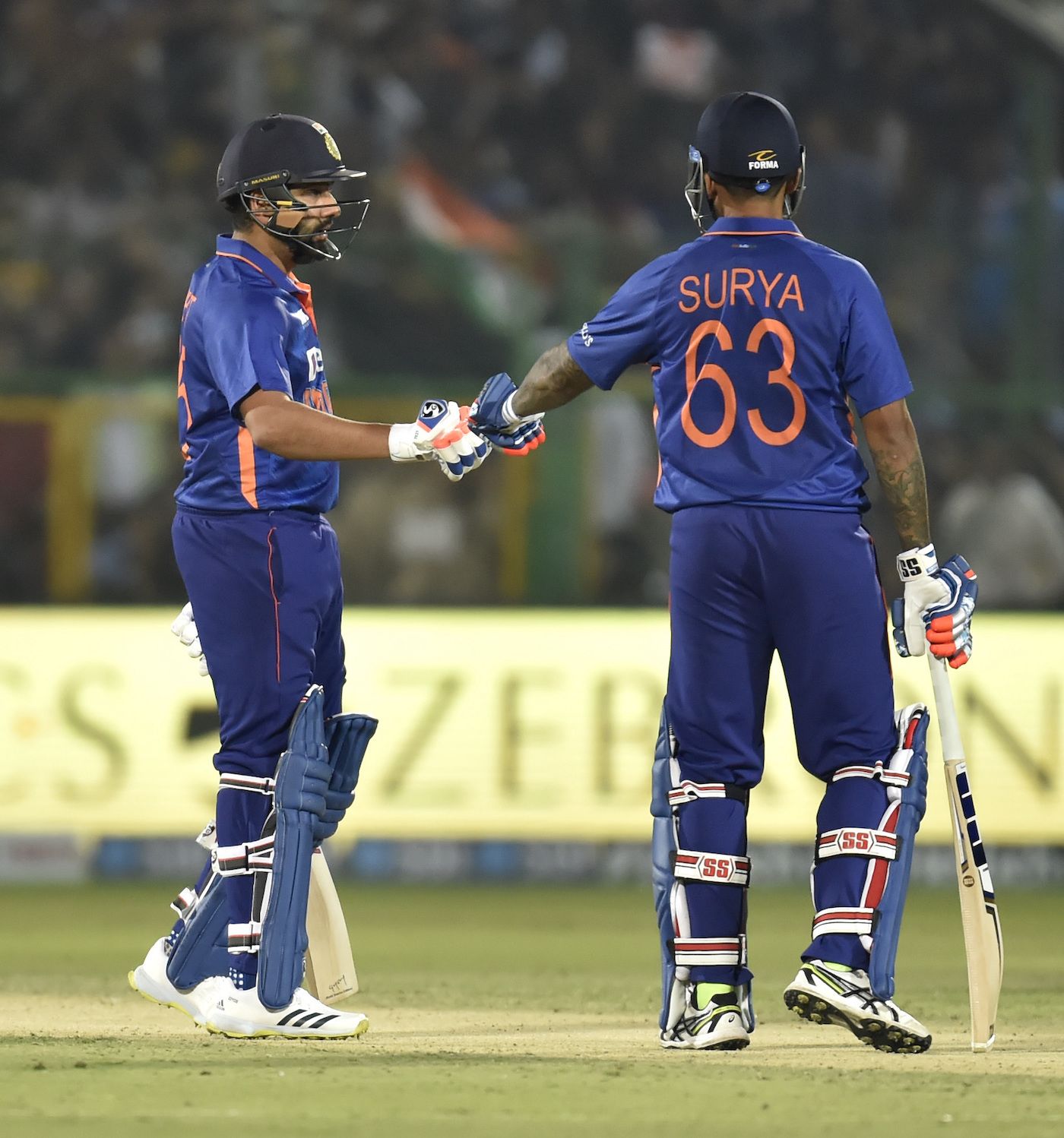 The partnership between Rohit Sharma and Suryakumar Yadav put India on ...