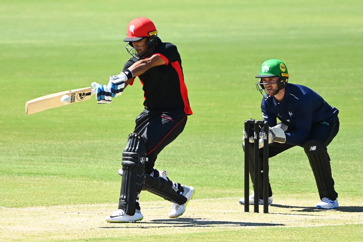 Joe Clarke behind the stumps for Melbourne Stars in a BBL practice ...