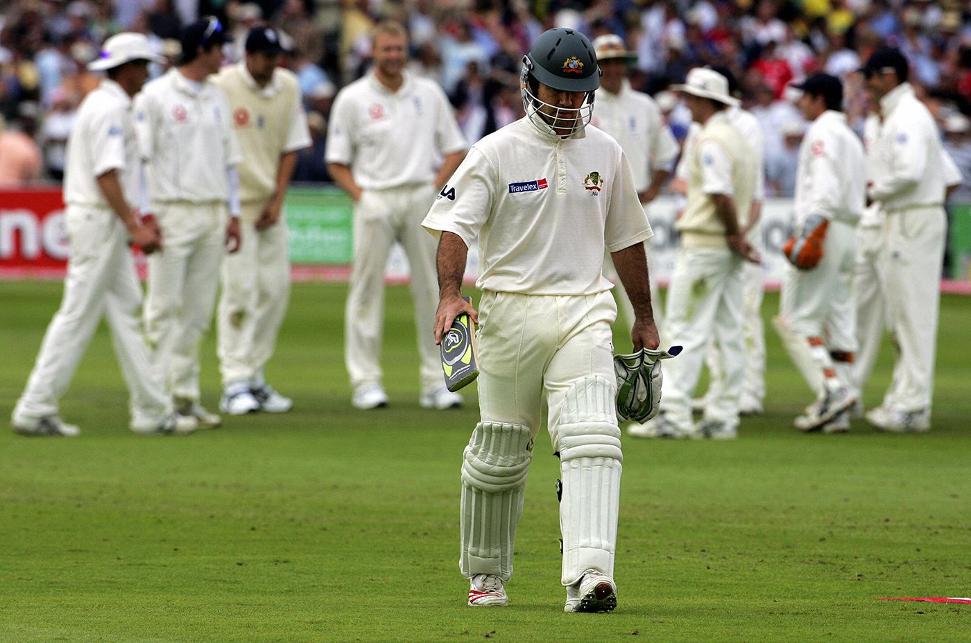 A furious Ricky Ponting walks off after being brilliantly run out by ...