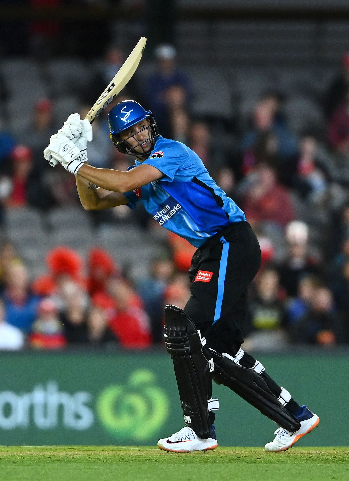 Matt Short plays in the air towards fine leg | ESPNcricinfo.com