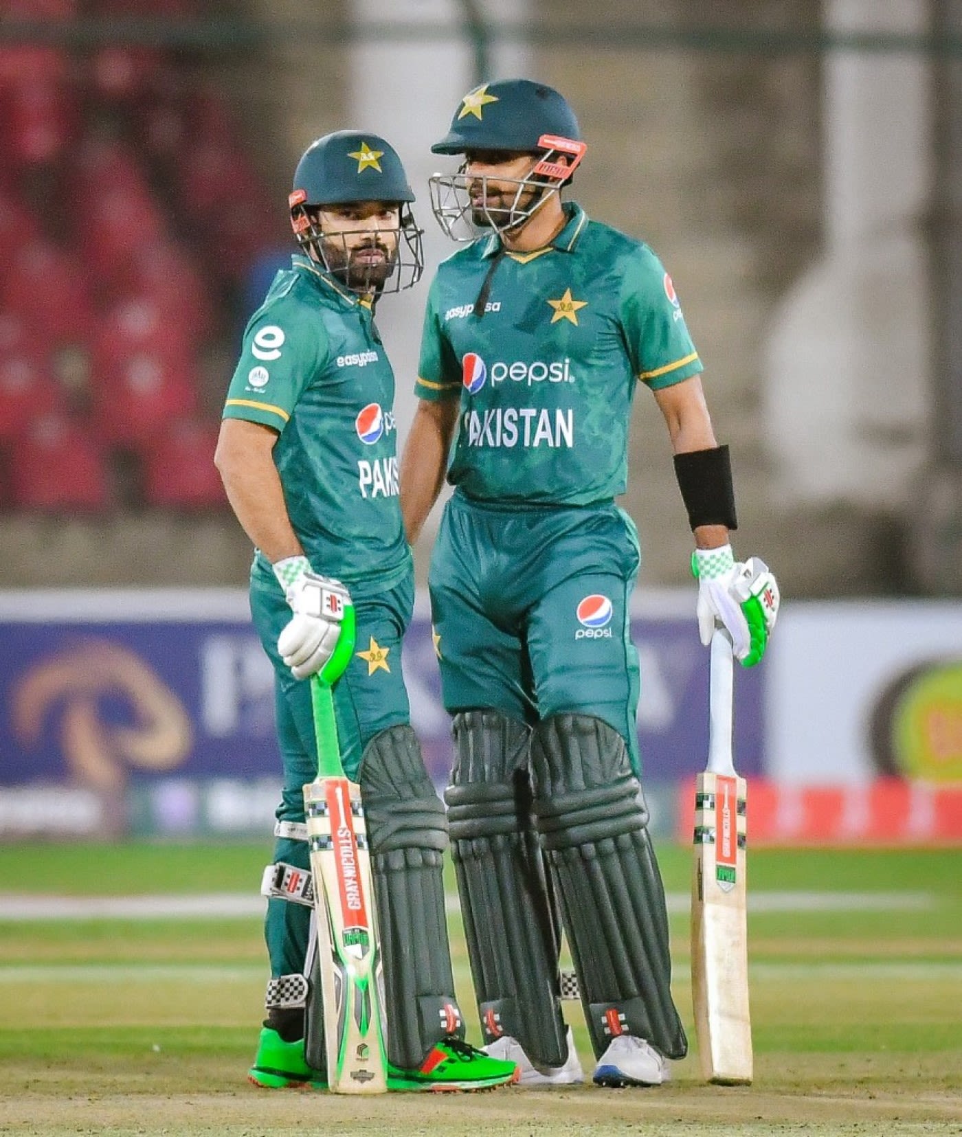 Mohammad Rizwan and Babar Azam shared a 158-run opening stand ...