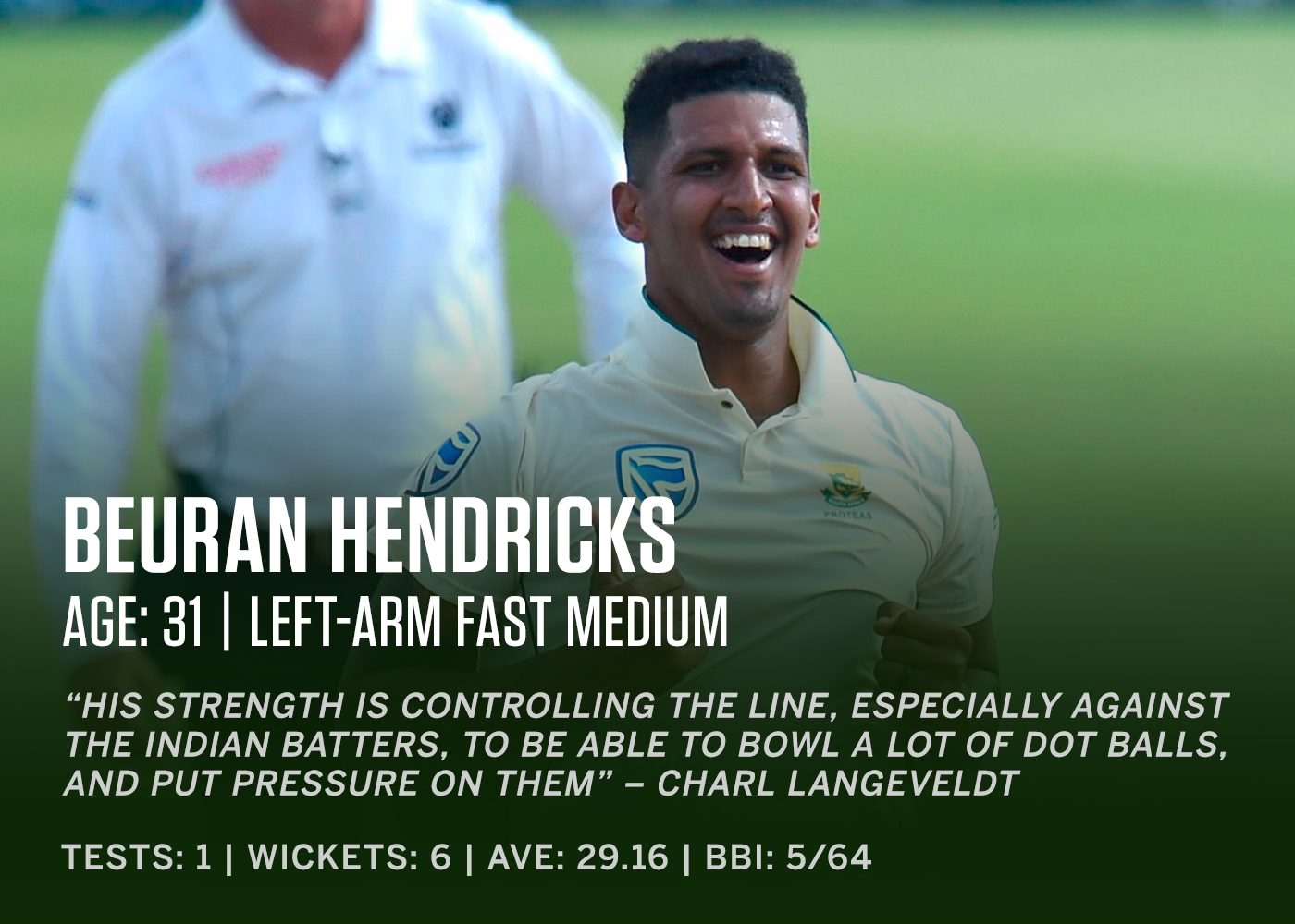 Graphic: Beuran Hendricks bowling profile | ESPNcricinfo.com