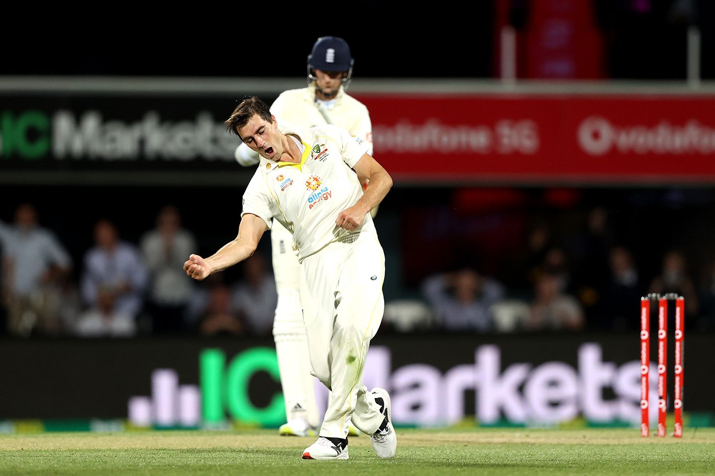 Pat Cummins punches the air in celebration | ESPNcricinfo.com