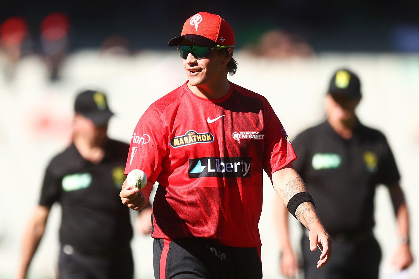 Cameron Boyce with the ball after his five wickets | ESPNcricinfo.com