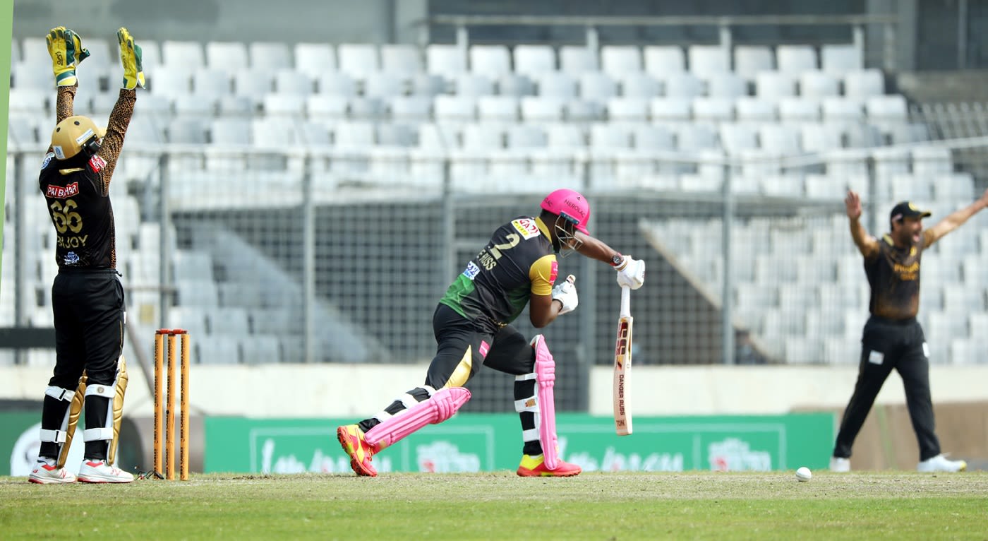 Andre Russell received a poor lbw decision at the BPL | ESPNcricinfo.com