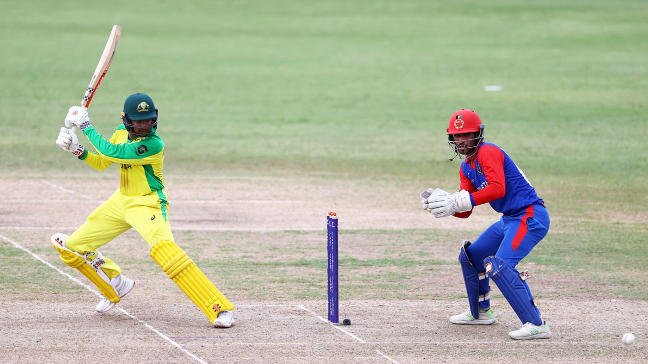 AUS Under-19 beat AFG Under-19, AUS Under-19 won by 2 wickets (with 5 ...