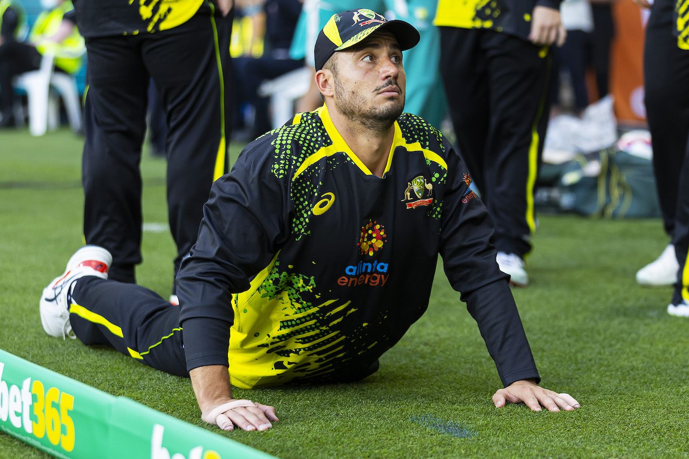 Marcus Stoinis stretches out before the game | ESPNcricinfo.com
