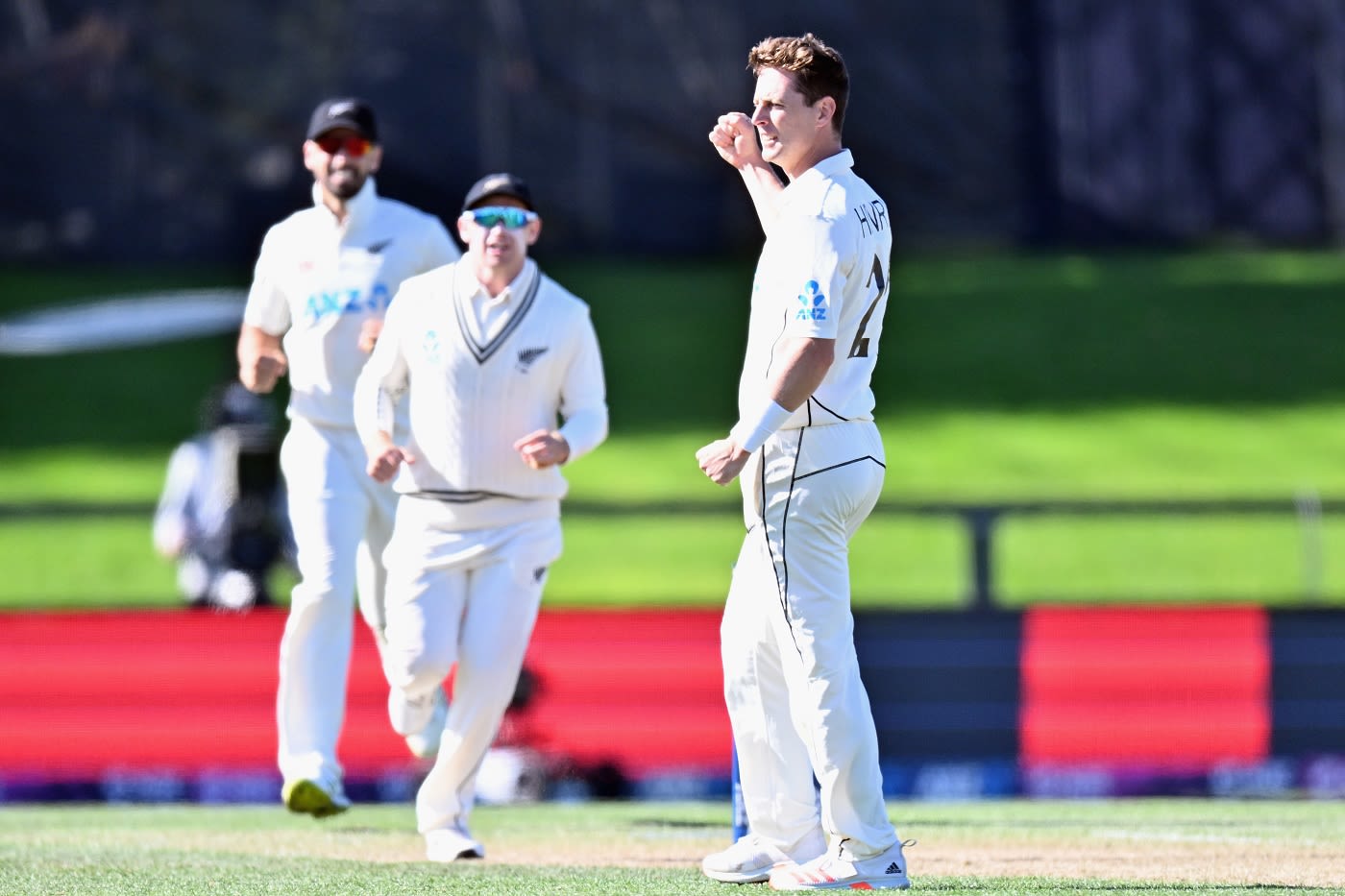 Matt Henry celebrates centurion Sarel Erwee's wicket | ESPNcricinfo.com