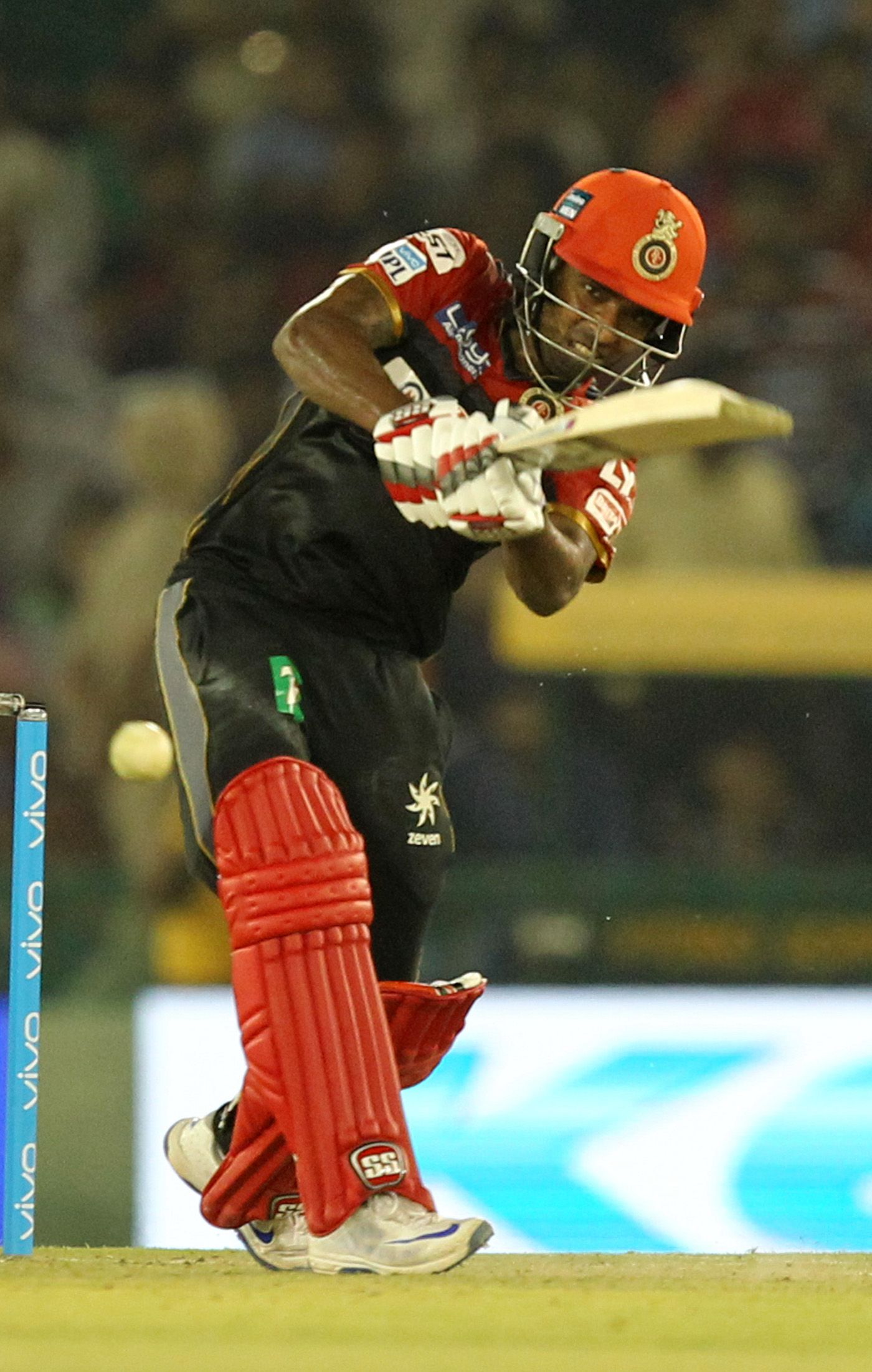 Sachin Baby of Royal Challengers Bangalore goes over the leg side ...