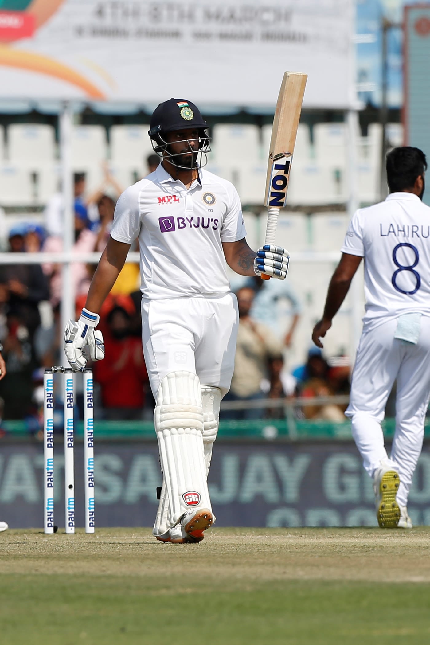 Hanuma Vihari acknowledges the applause on getting to a fifty ...