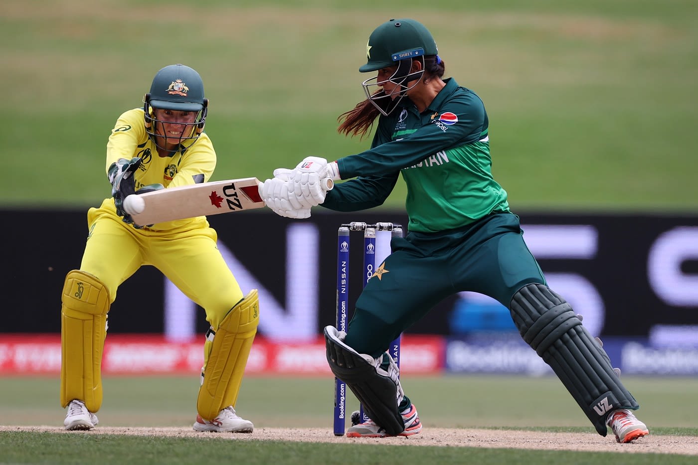 Aliya Riaz has eyes on the ball as she plays the cut | ESPNcricinfo.com
