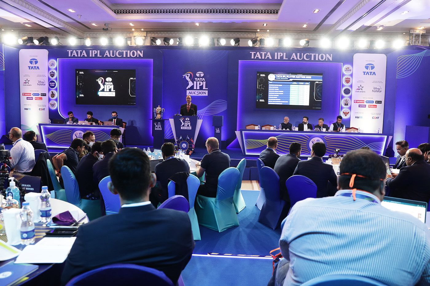 A general view of the second day of the 2022 IPL auction | ESPNcricinfo.com