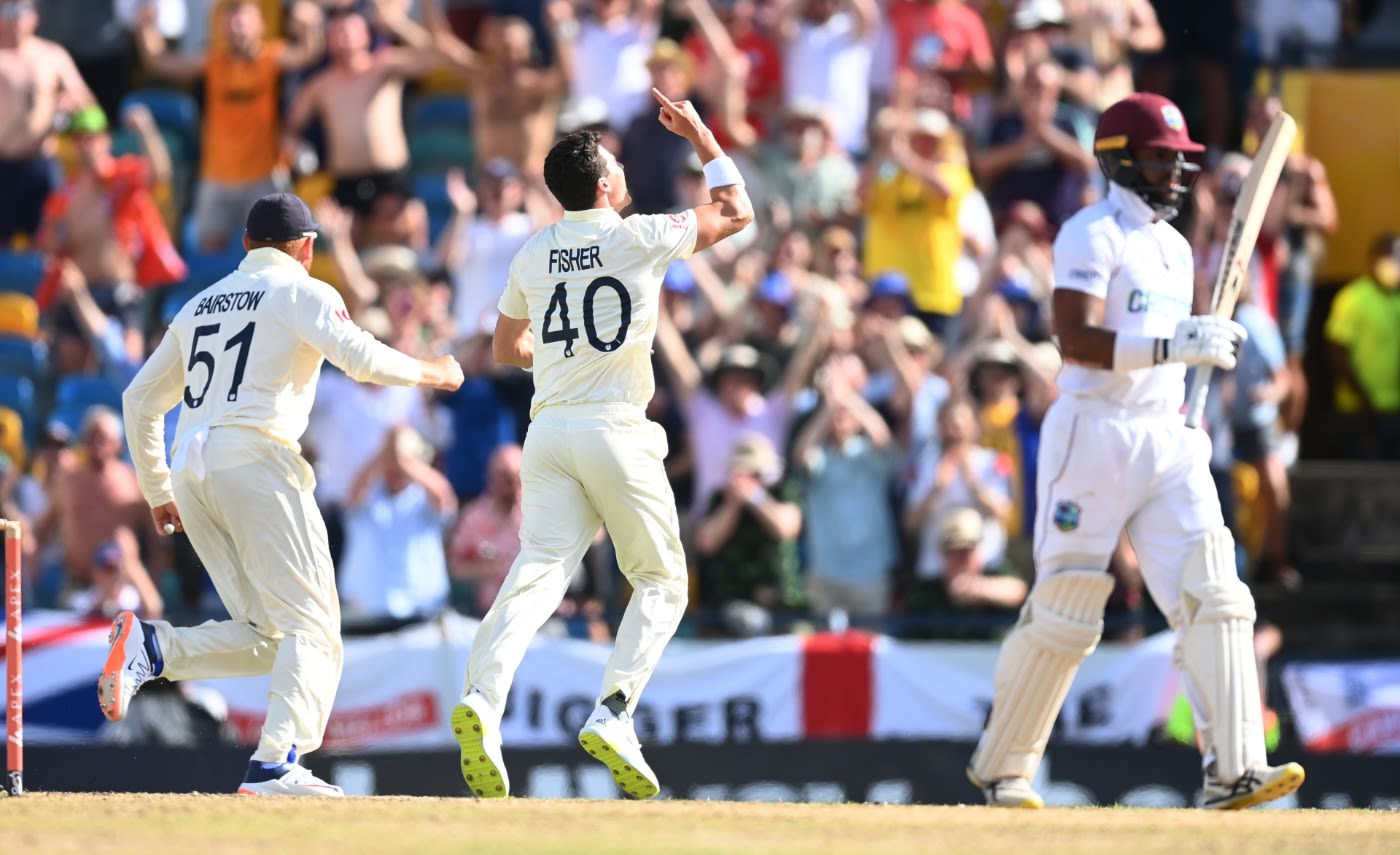 Matt Fisher struck with his second ball in Test cricket | ESPNcricinfo.com