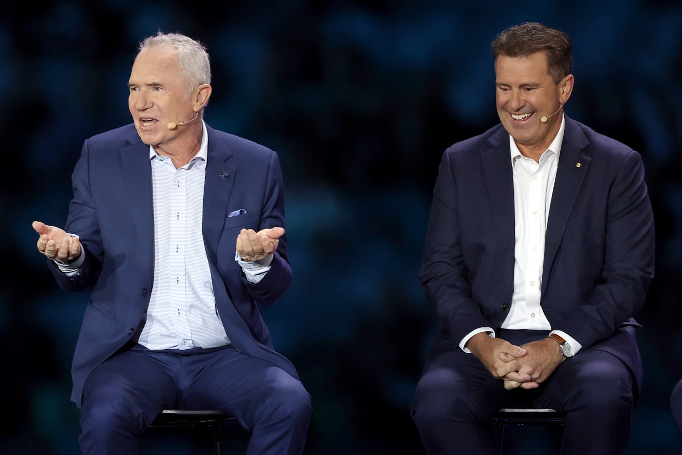 Allan Border and Mark Taylor tell stories at the state memorial for ...