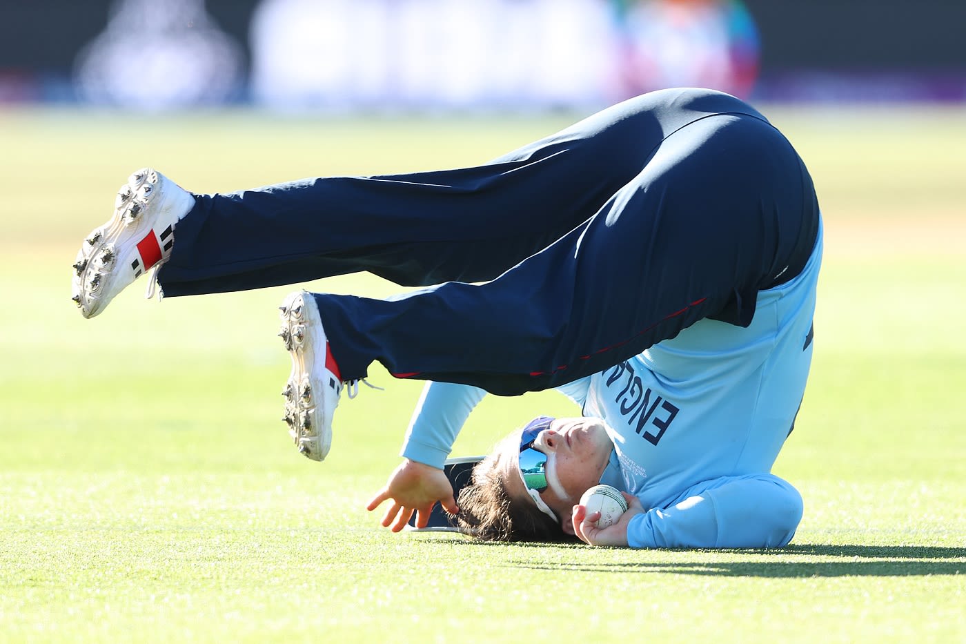Tammy Beaumont took a tumbling catch to dismiss Meg Lanning ...