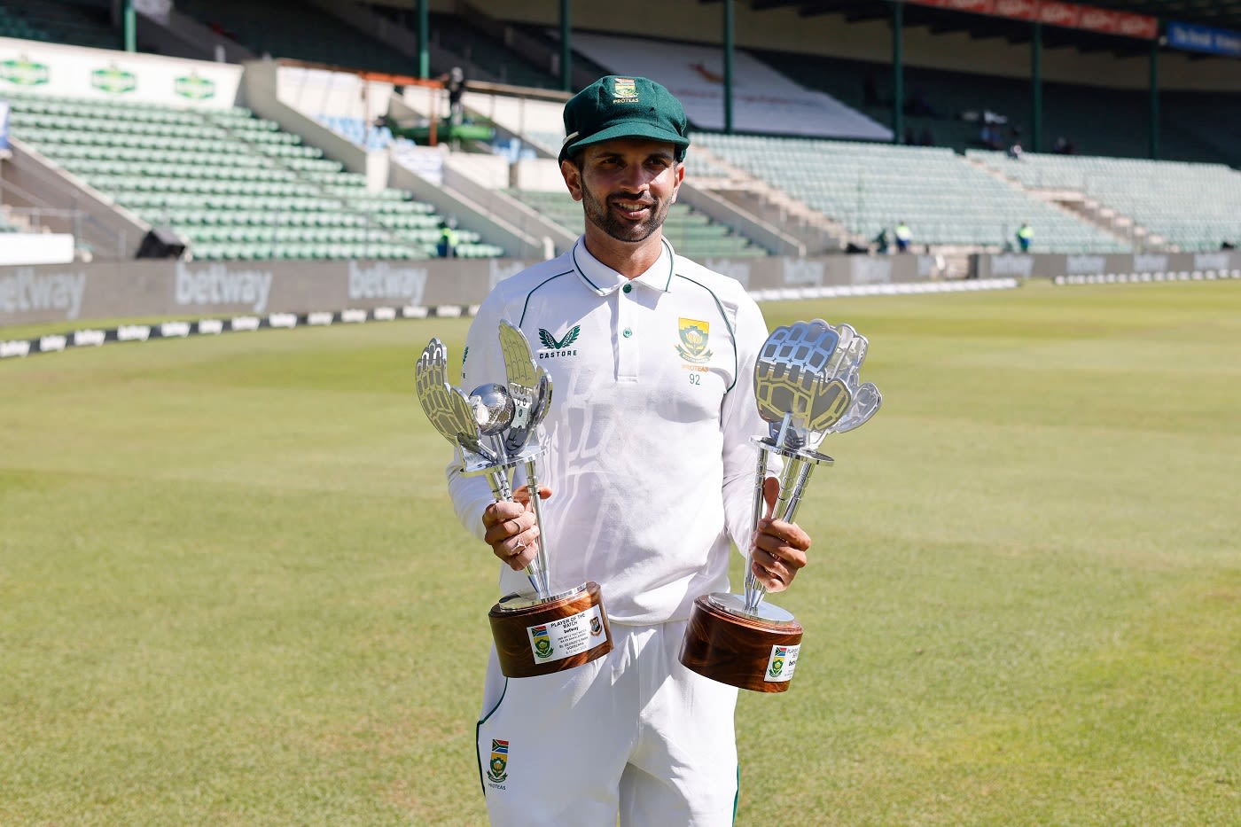 Keshav Maharaj was named the Player of the Match as well as the Player ...