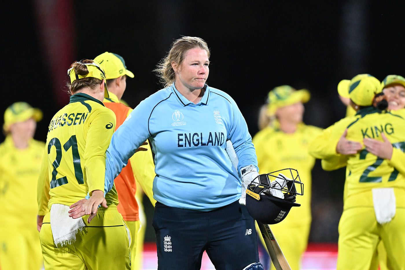 Anya Shrubsole can't hide her disappointment as Australia claim the ...