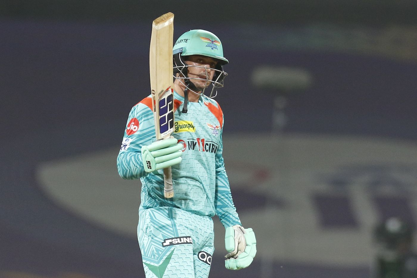 Quinton de Kock brought up his second half-century of the season ...