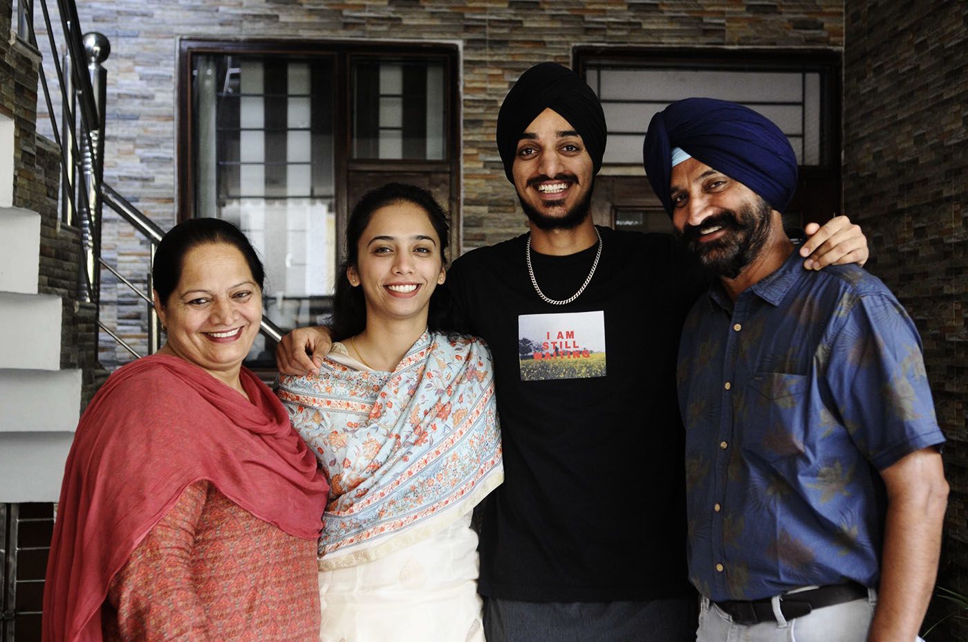 Arshdeep Singh with his family in his home in Kharar, Chandigarh ...