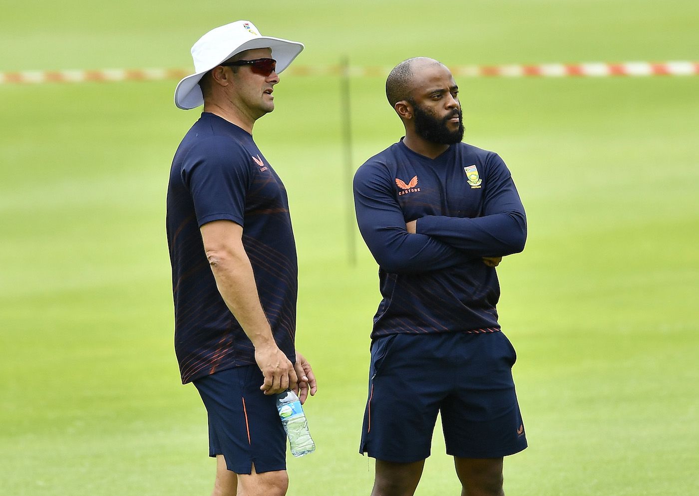 Mark Boucher and Temba Bavuma at a training session | ESPNcricinfo.com
