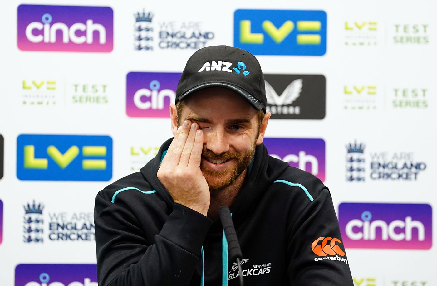 Kane Williamson smiles at his press conference | ESPNcricinfo.com
