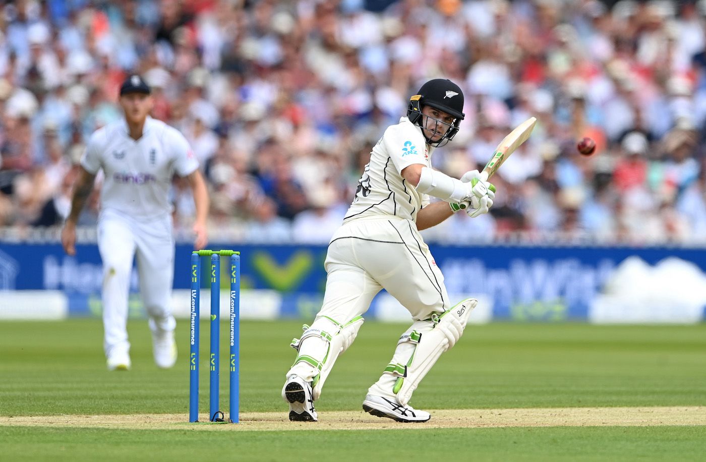 Tom Latham looked solid at the top in New Zealand's second innings ...