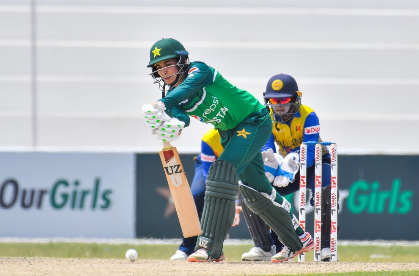 Aliya Riyaz defends a ball | ESPNcricinfo.com