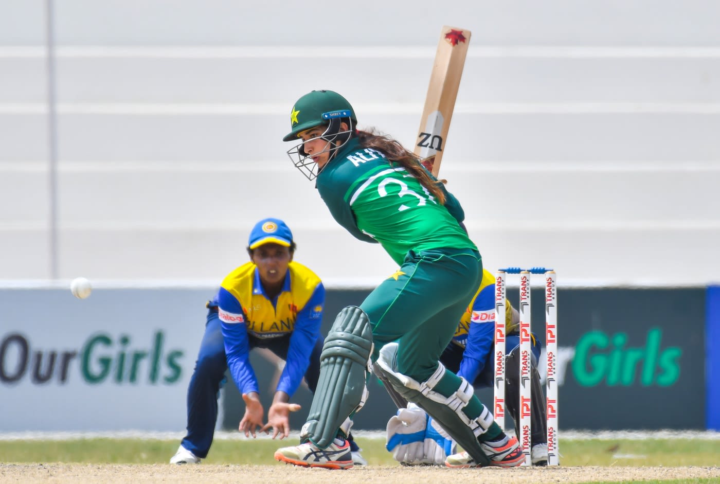 Aliya Riyaz looks to power one through the off side | ESPNcricinfo.com