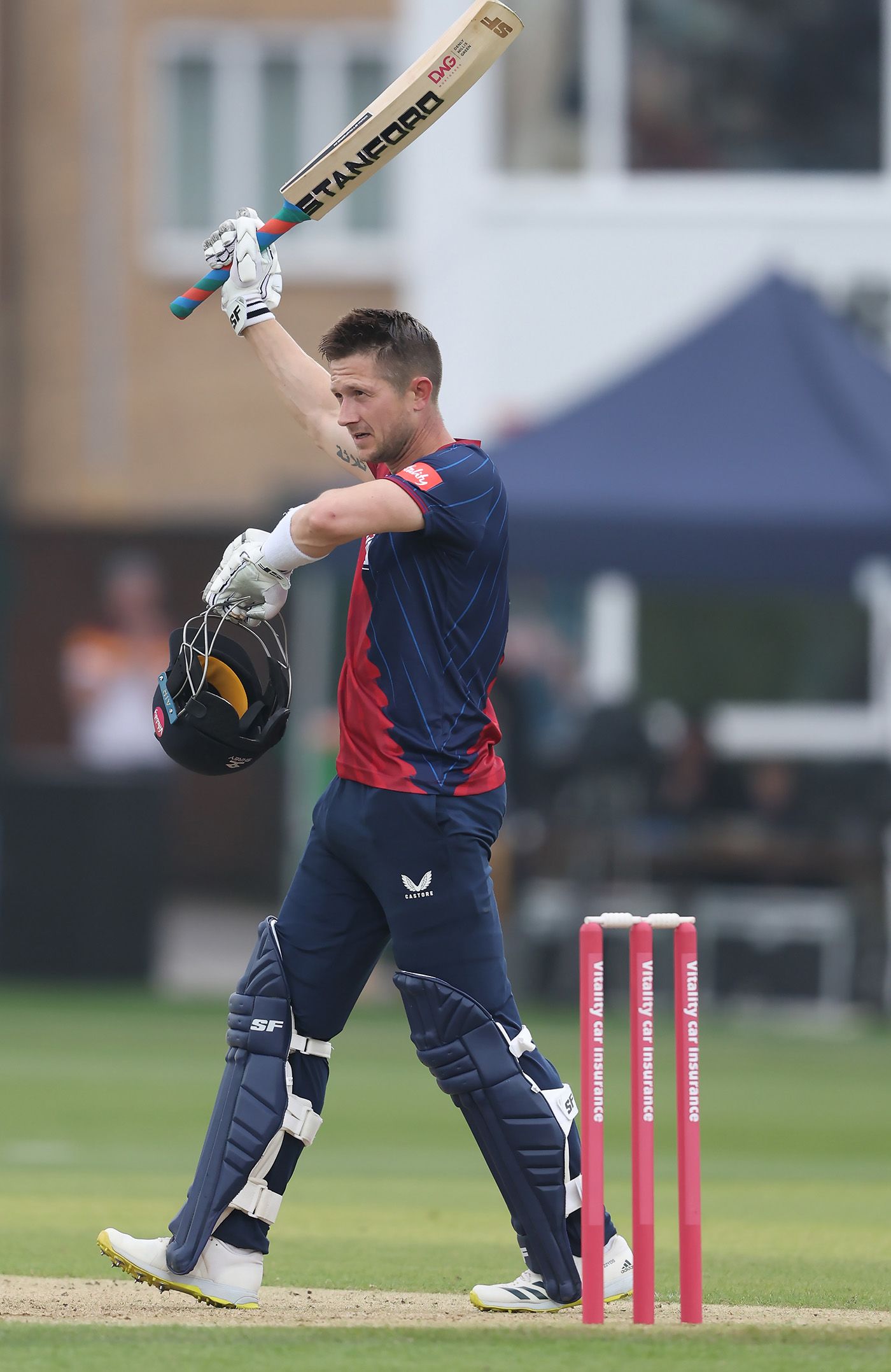 Joe Denly celebrates his hundred | ESPNcricinfo.com