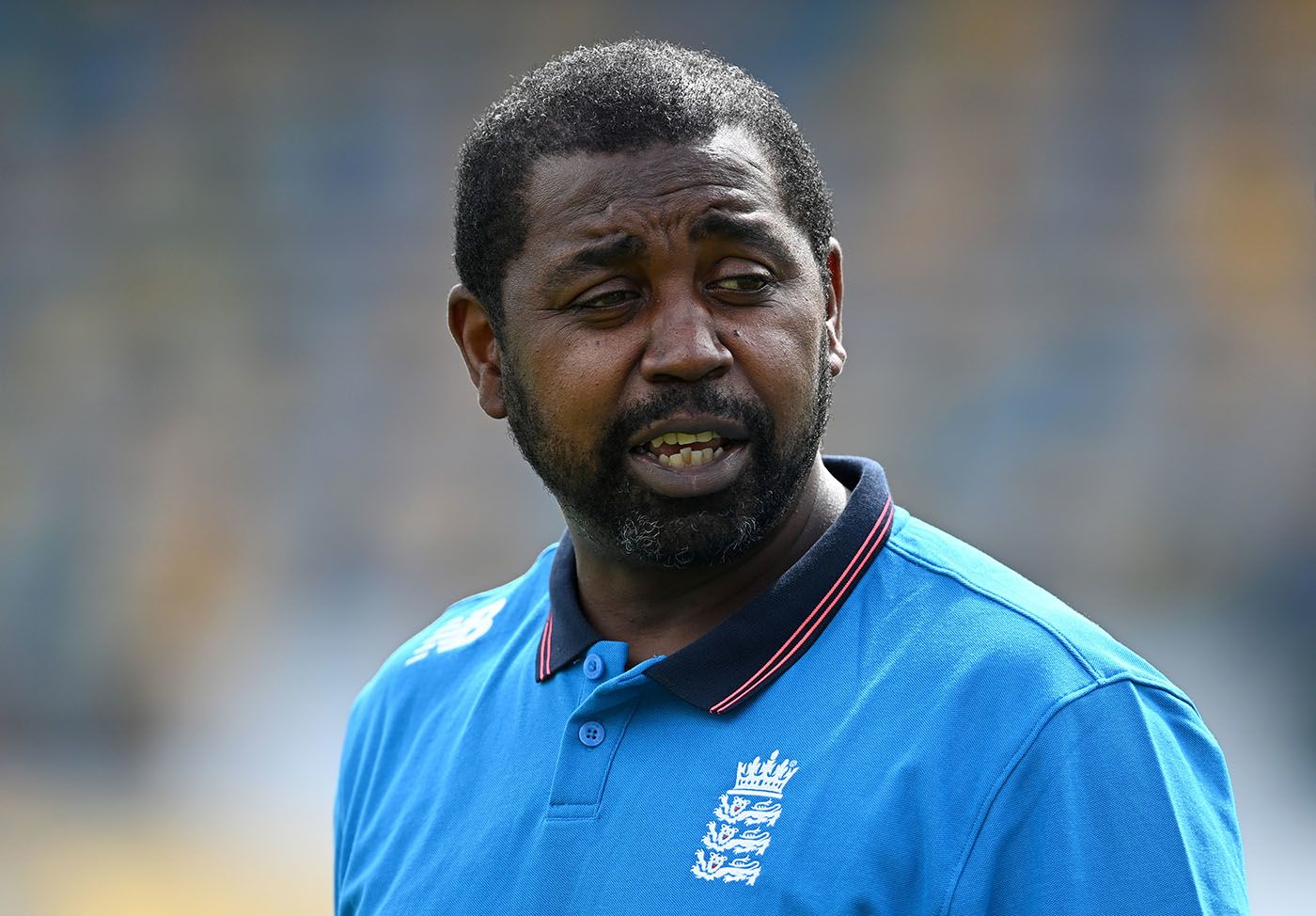 Mark Alleyne during an England nets session at Kensington Oval ...