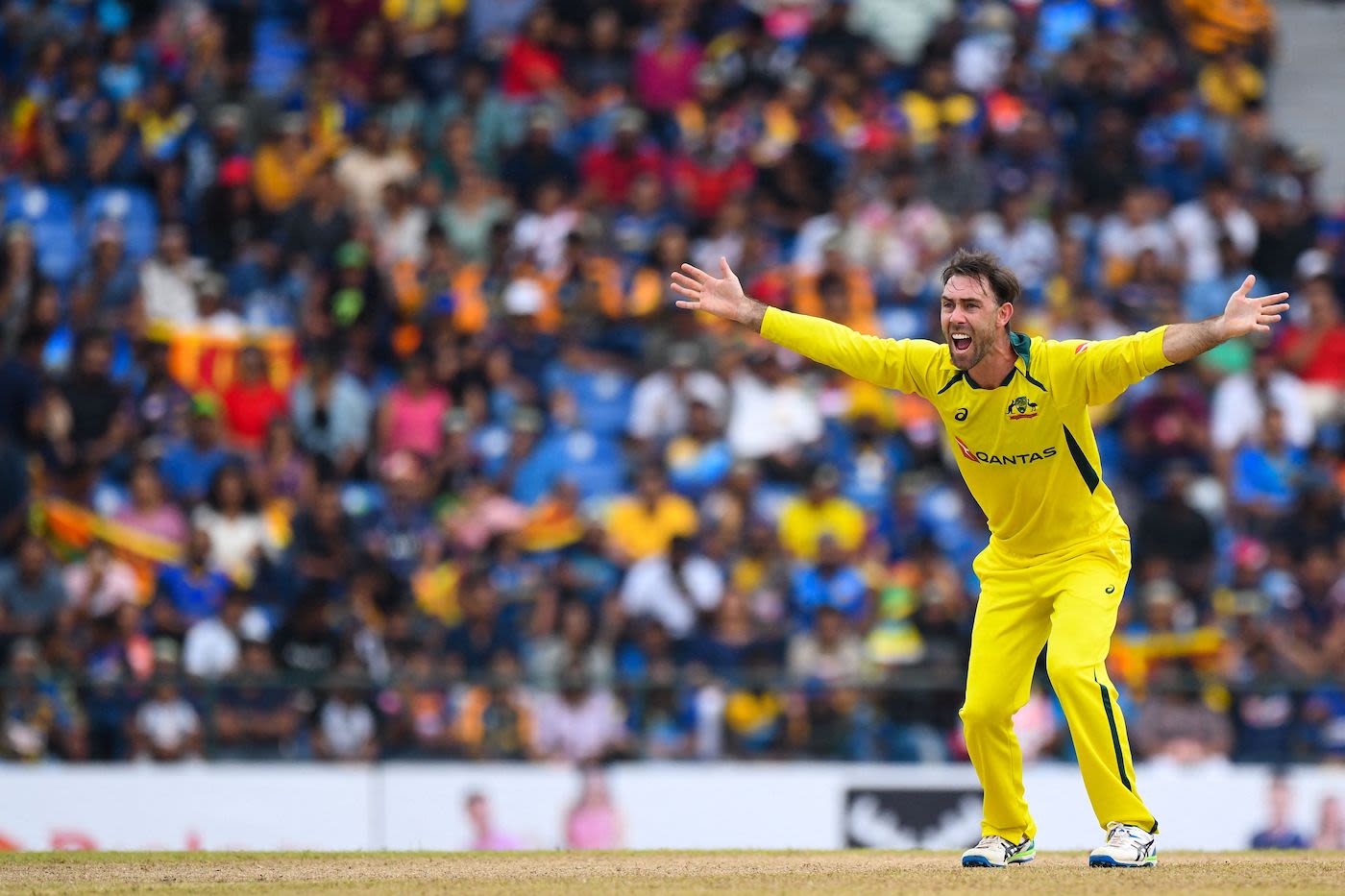 Glenn Maxwell goes up in an appeal unsuccessfully | ESPNcricinfo.com