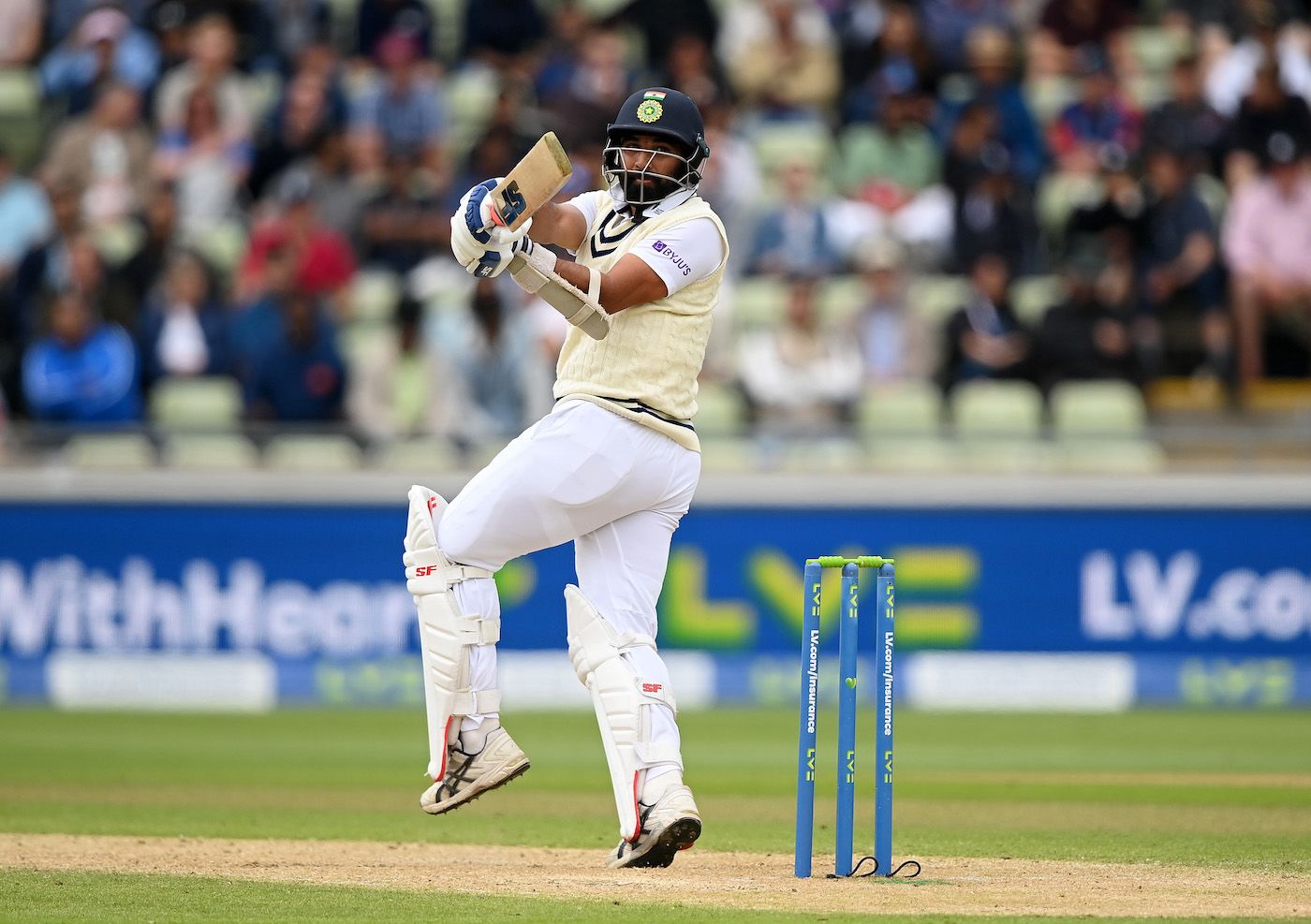 Mohammed Shami threw his bat around happily, and connected well ...